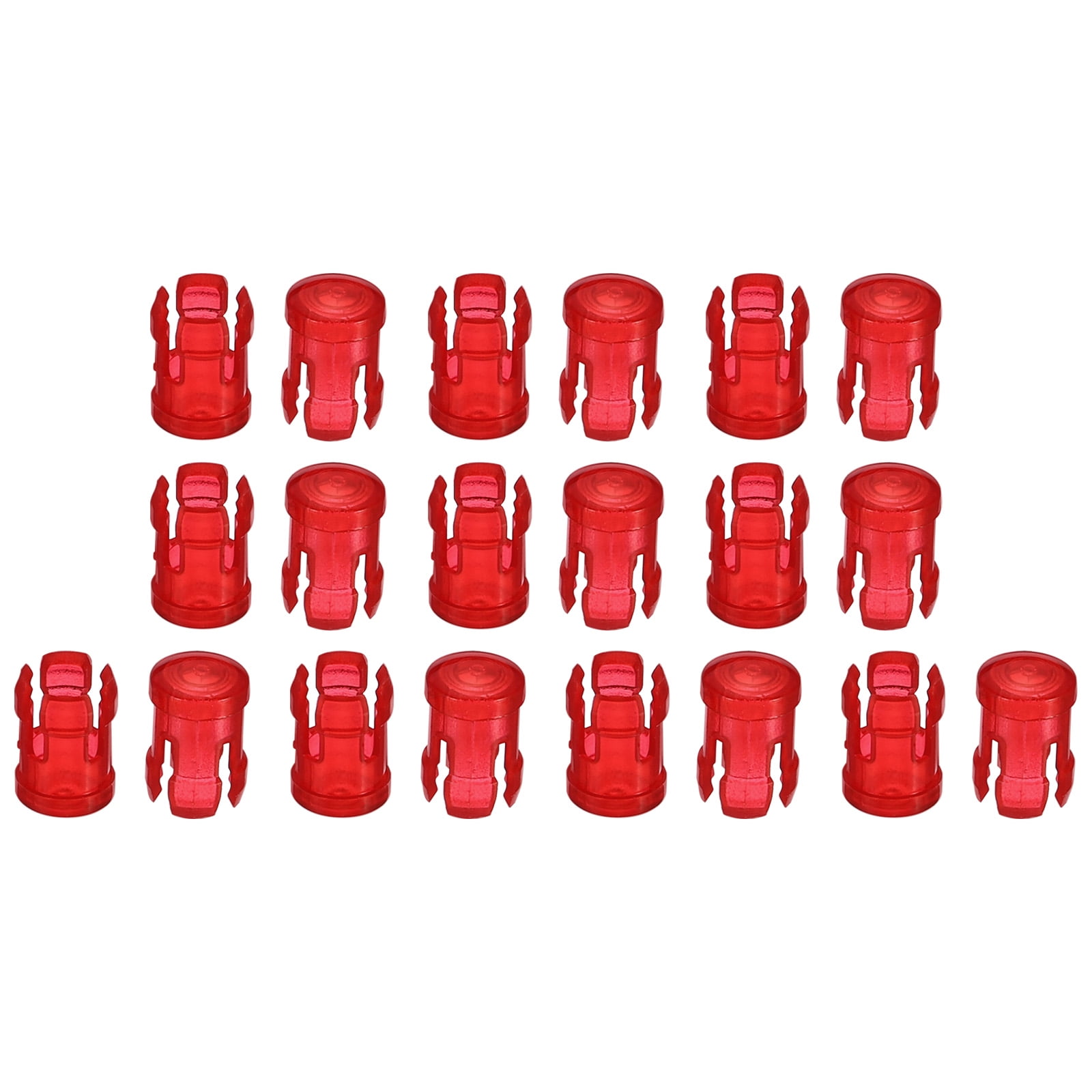 Uxcell 3mm LED Lamp Socket Light Emitting Diode Holder Cap, 20 Pack Red ...