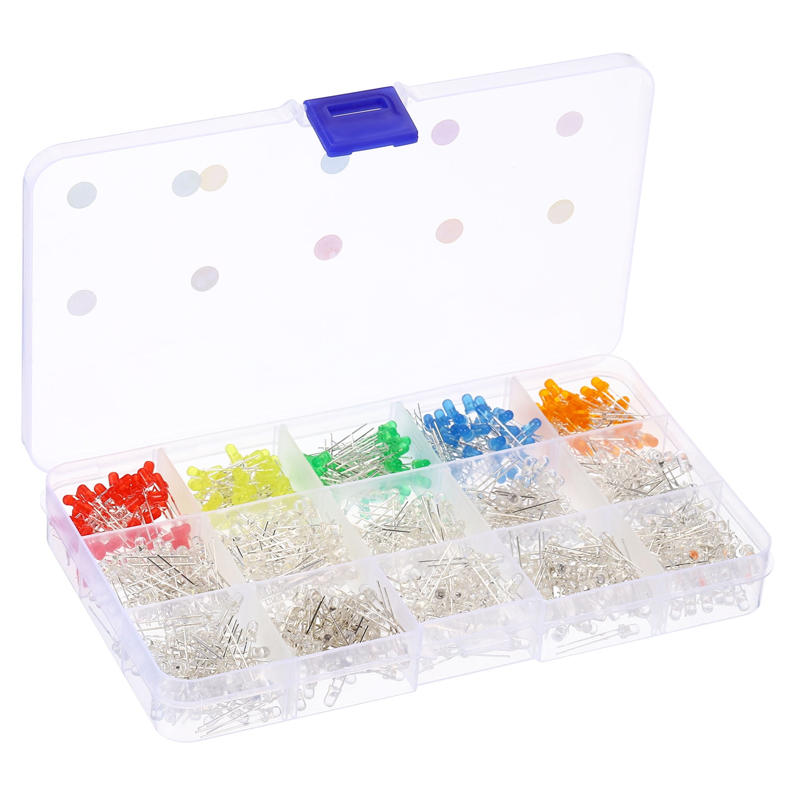 Uxcell 3mm Light Emitting Diodes, LED Diodes, 10 Colors, 750Pack ...