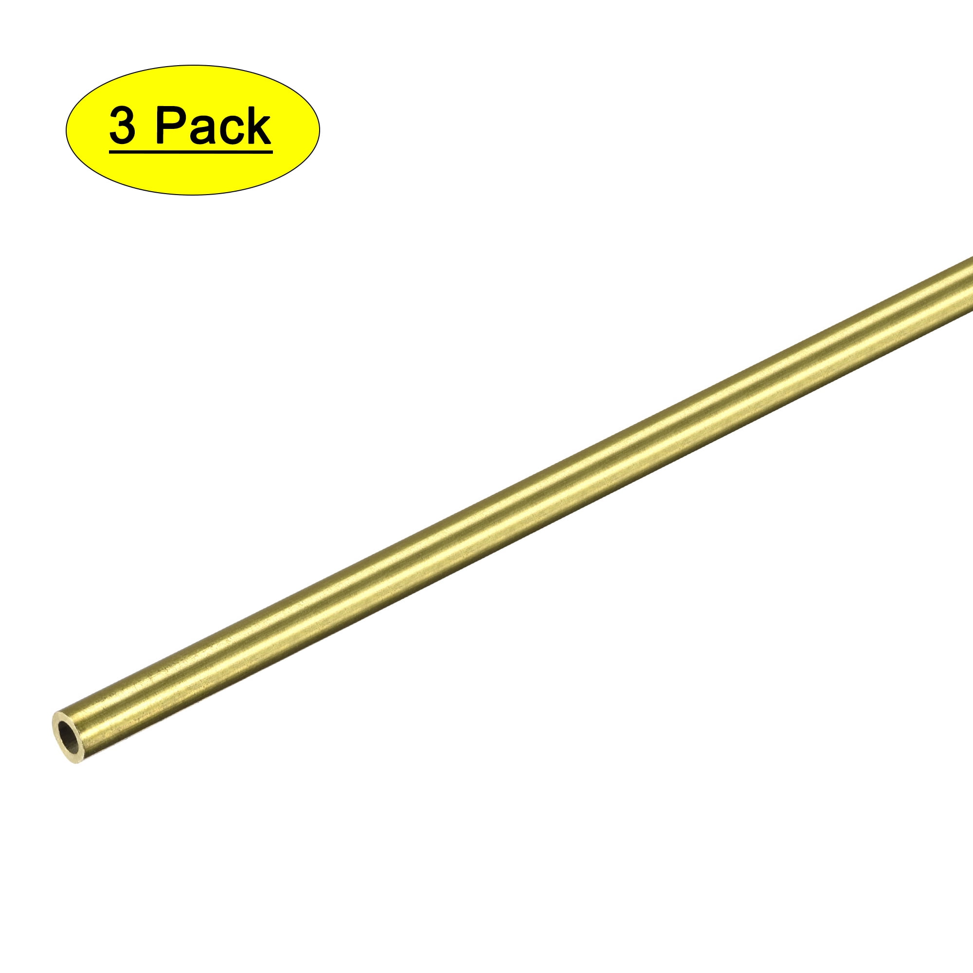 Uxcell 3mm OD 0.5mm Wall Thickness 200mm Length Brass Tube 3 Pack ...