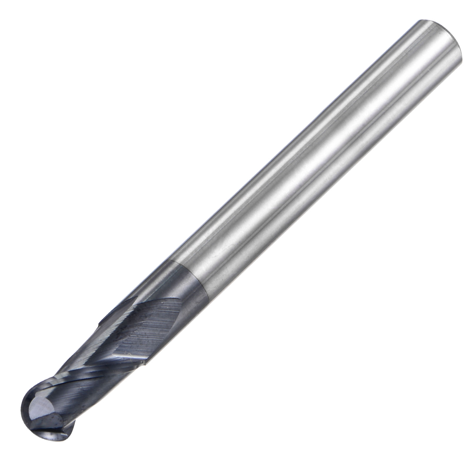 Uxcell 3mm Radius 6mm Shank 100mm Length HRC45 Carbide AlTiSin Coated ...