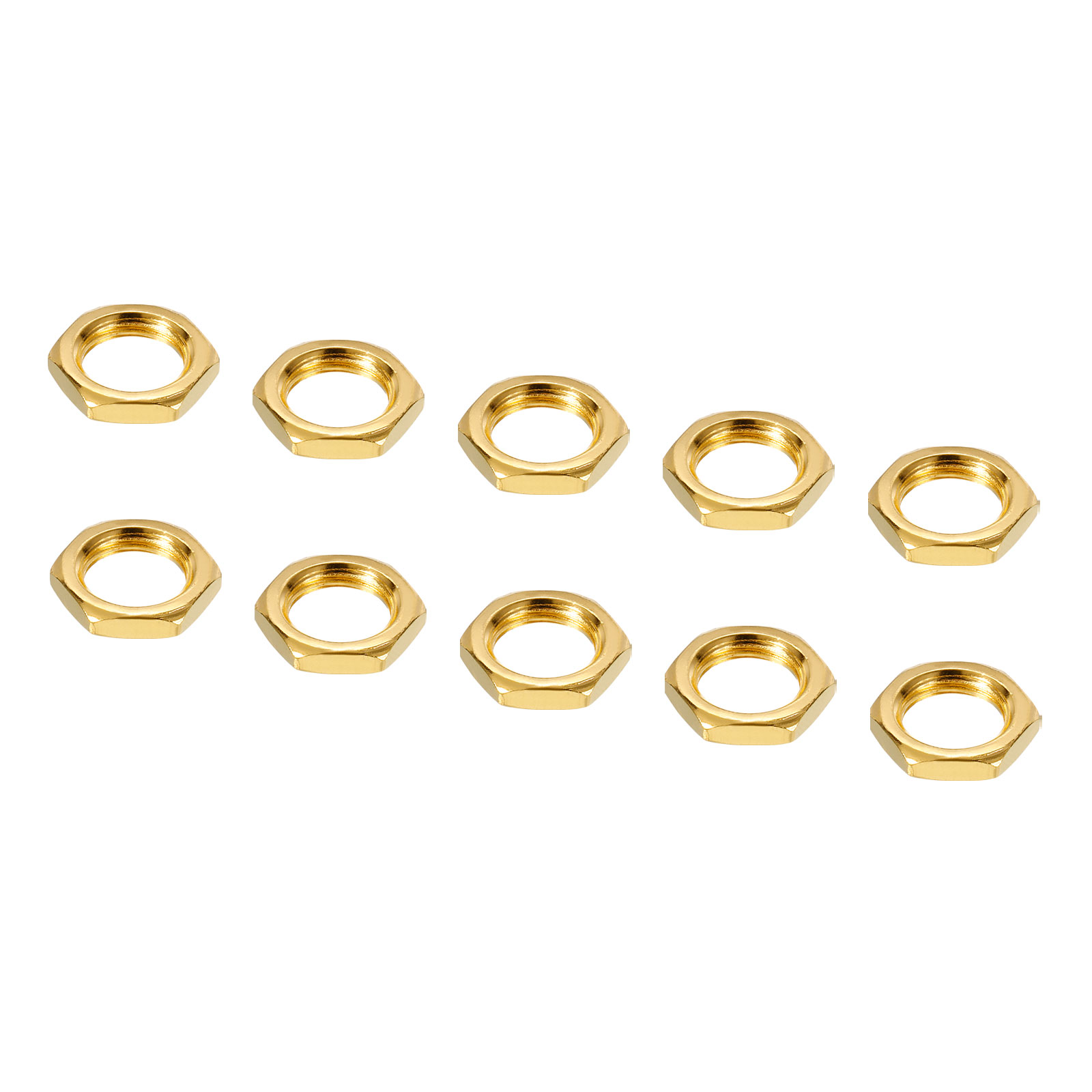 Uxcell 3mm Tall Hexagon Jam Nut Lock Fasteners for Threaded Lamp Pipe ...