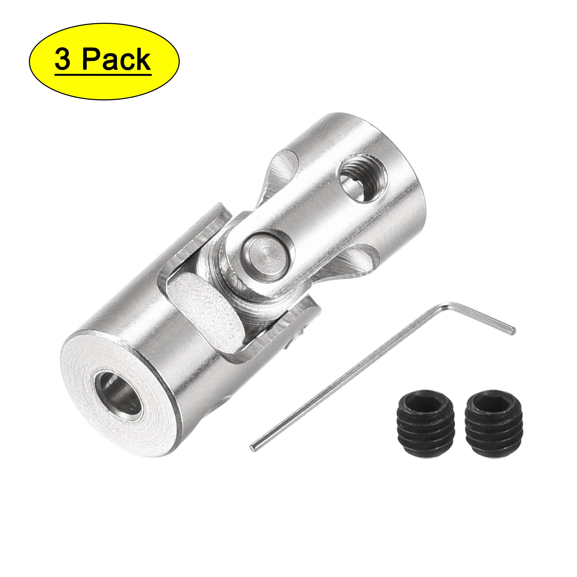 Uxcell 3mm to 3mm Rotatable Universal Joint Shaft Coupling L23 x D9 ...