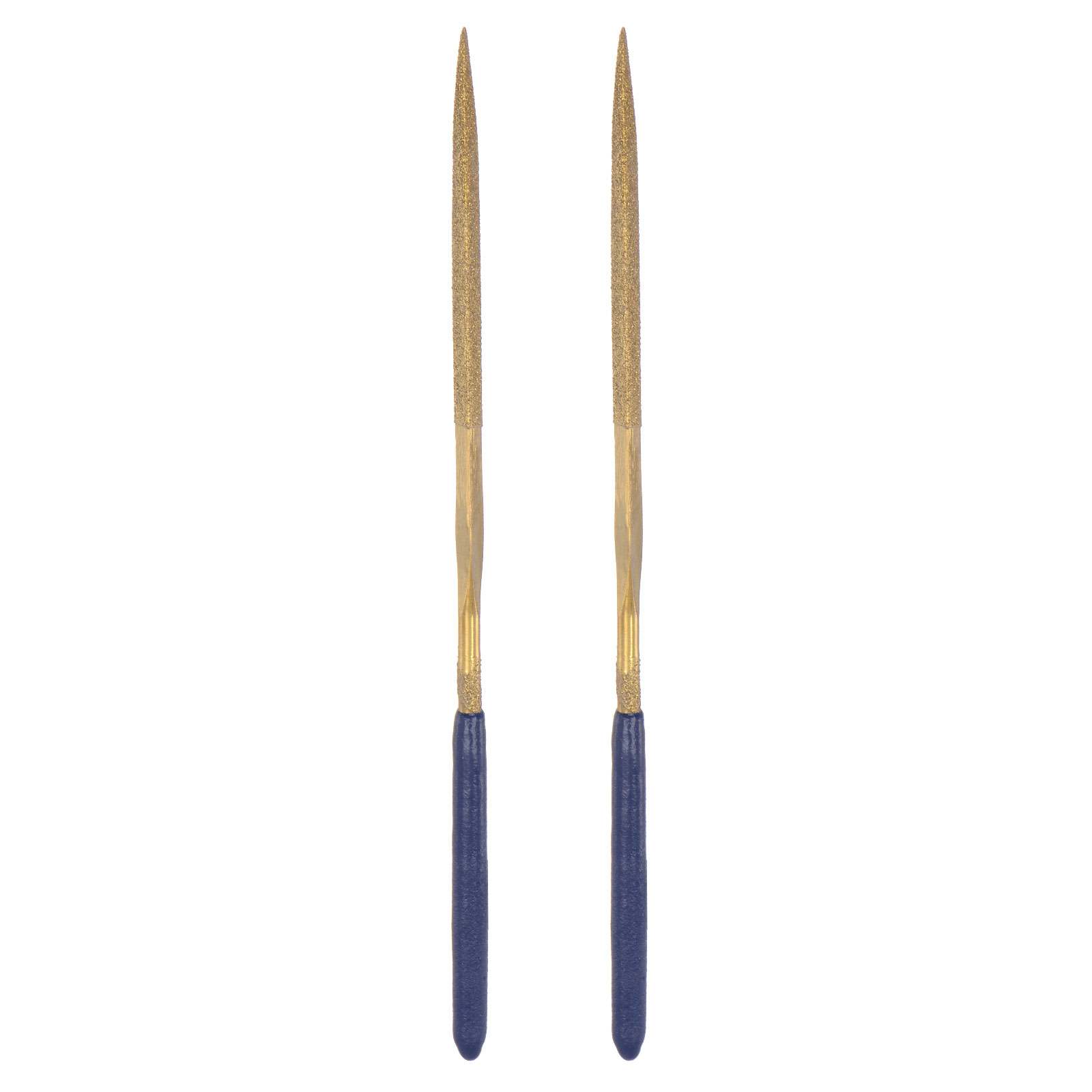 Uxcell 3mm x 140mm Triangle Diamond Needle Files Titanium Coated for ...