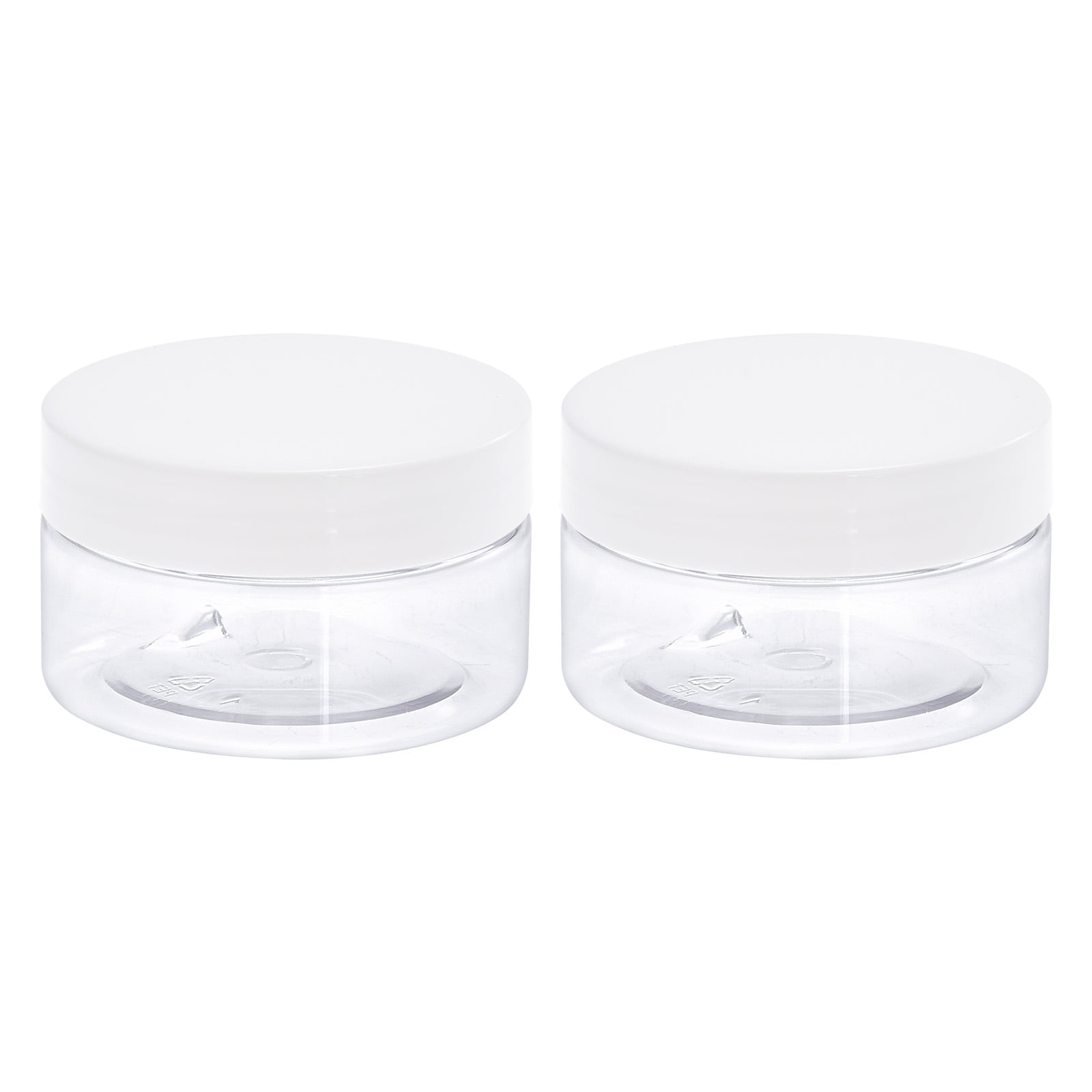 Uxcell 3oz/ 80ml Round Plastic Jars with White Screw Top Lid for ... Uxcell 3oz/ 80ml Round Plastic Jars with White Screw Top Lid for ...