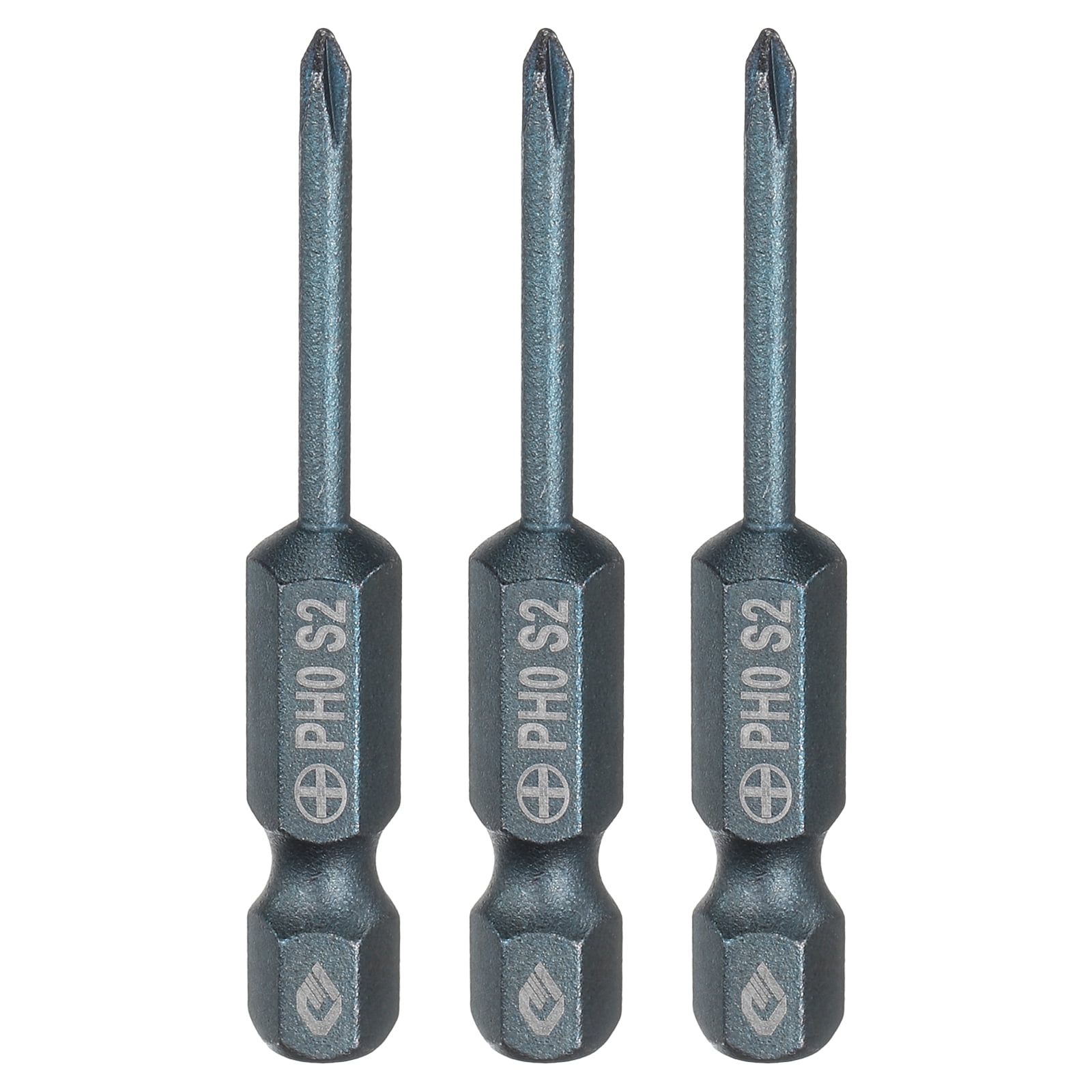 Uxcell 3pcs #0 Phillips Screwdriver Bit PH0 1/4" Hex Shank 2" (50mm ...