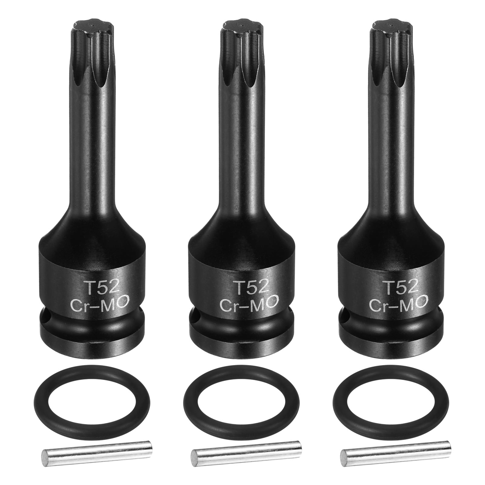 Uxcell 3pcs 1/2" Drive Torx Bit Socket T52 Impact 6 Point Star Bit ...