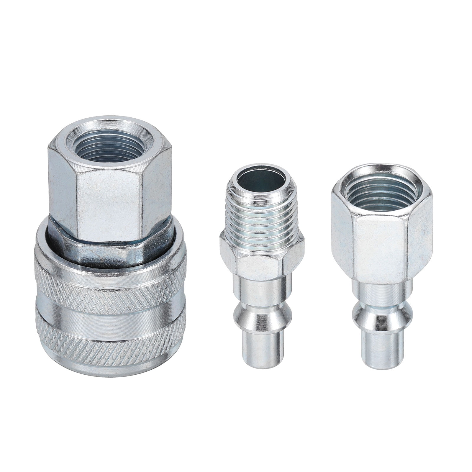 Uxcell 3pcs 1/4" NPT Air Coupler & Air Plug Kit A Style Female Coupler ...