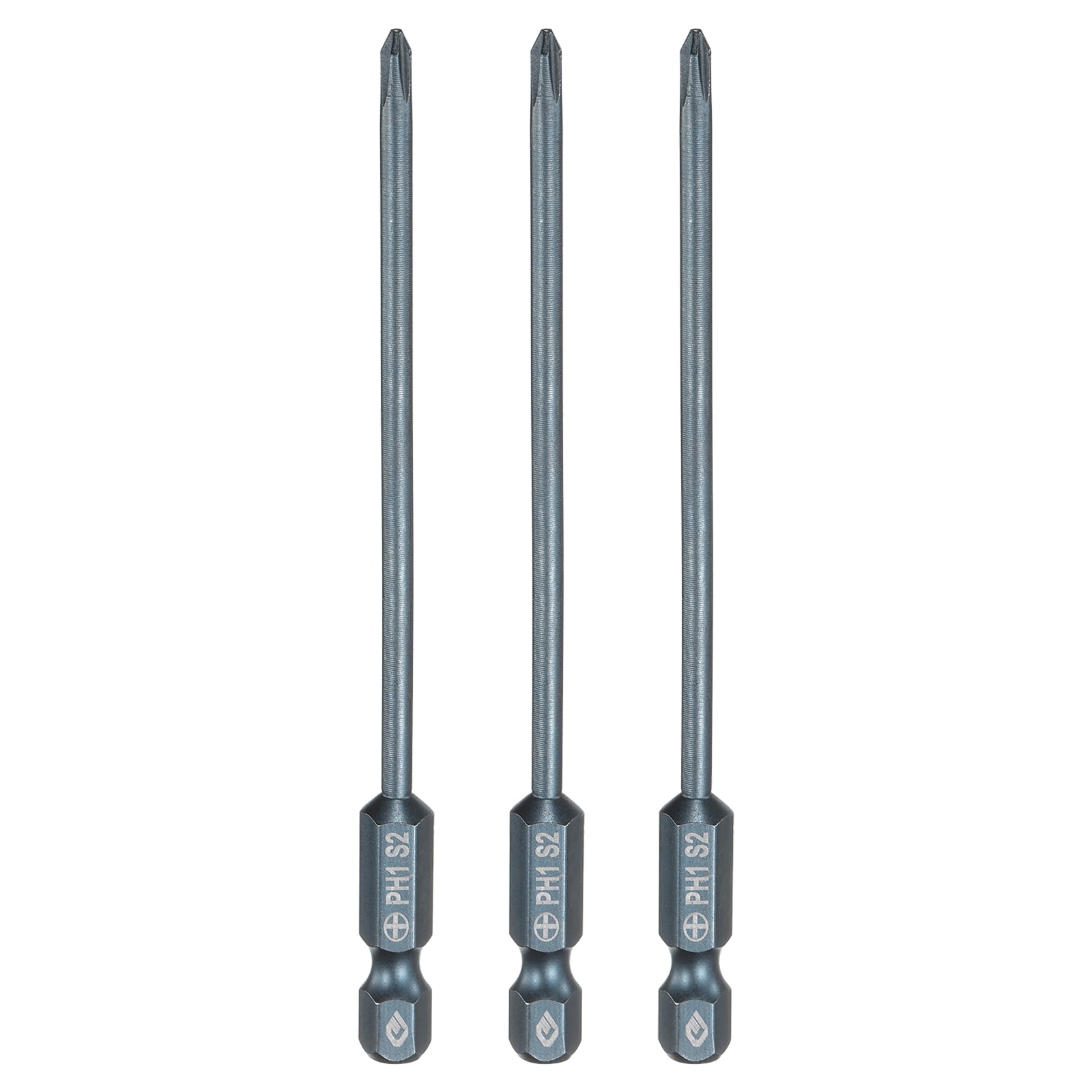 Uxcell 3pcs #1 Phillips Screwdriver Bit PH1 1/4" Hex Shank 4" (100mm ...