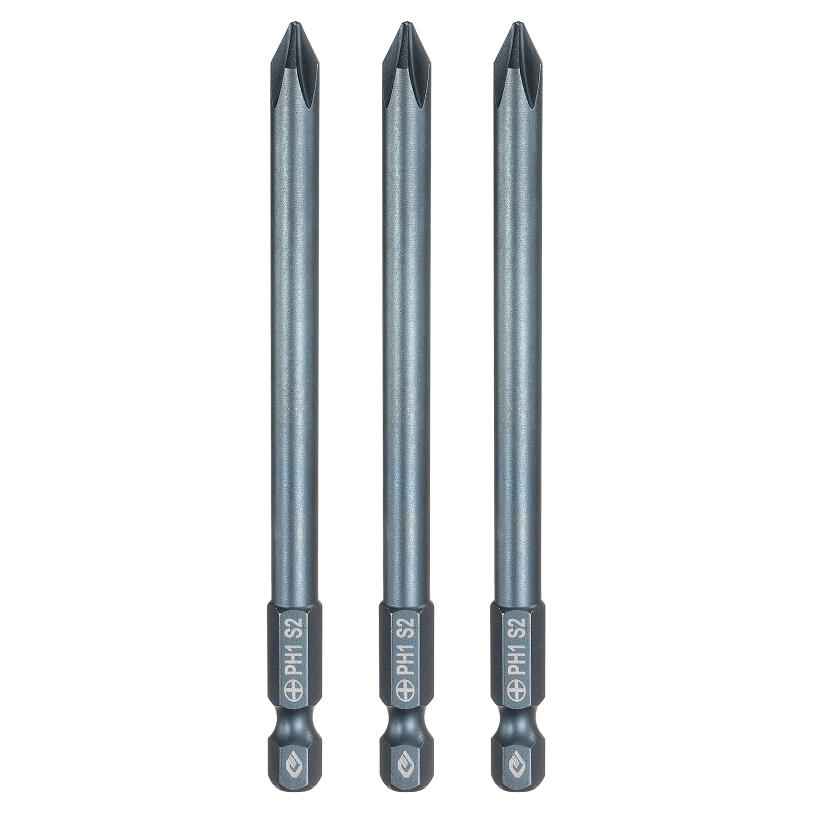 Uxcell 3pcs #1 Phillips Screwdriver Bit PH1 1/4" Hex Shank 4" (100mm ...