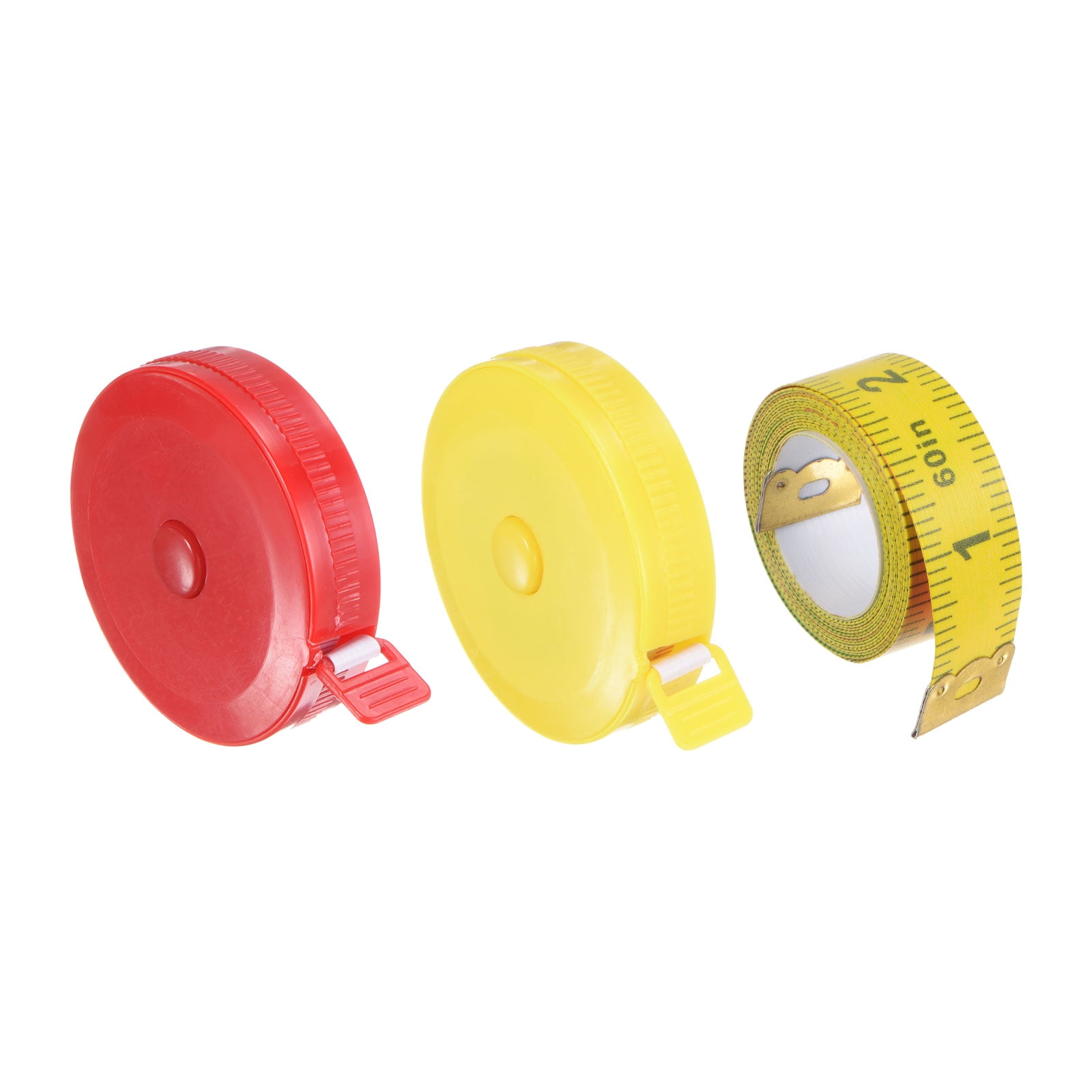 Uxcell 3pcs 150cm Soft Retractable Measuring Tape with 150cm Multicolor ...