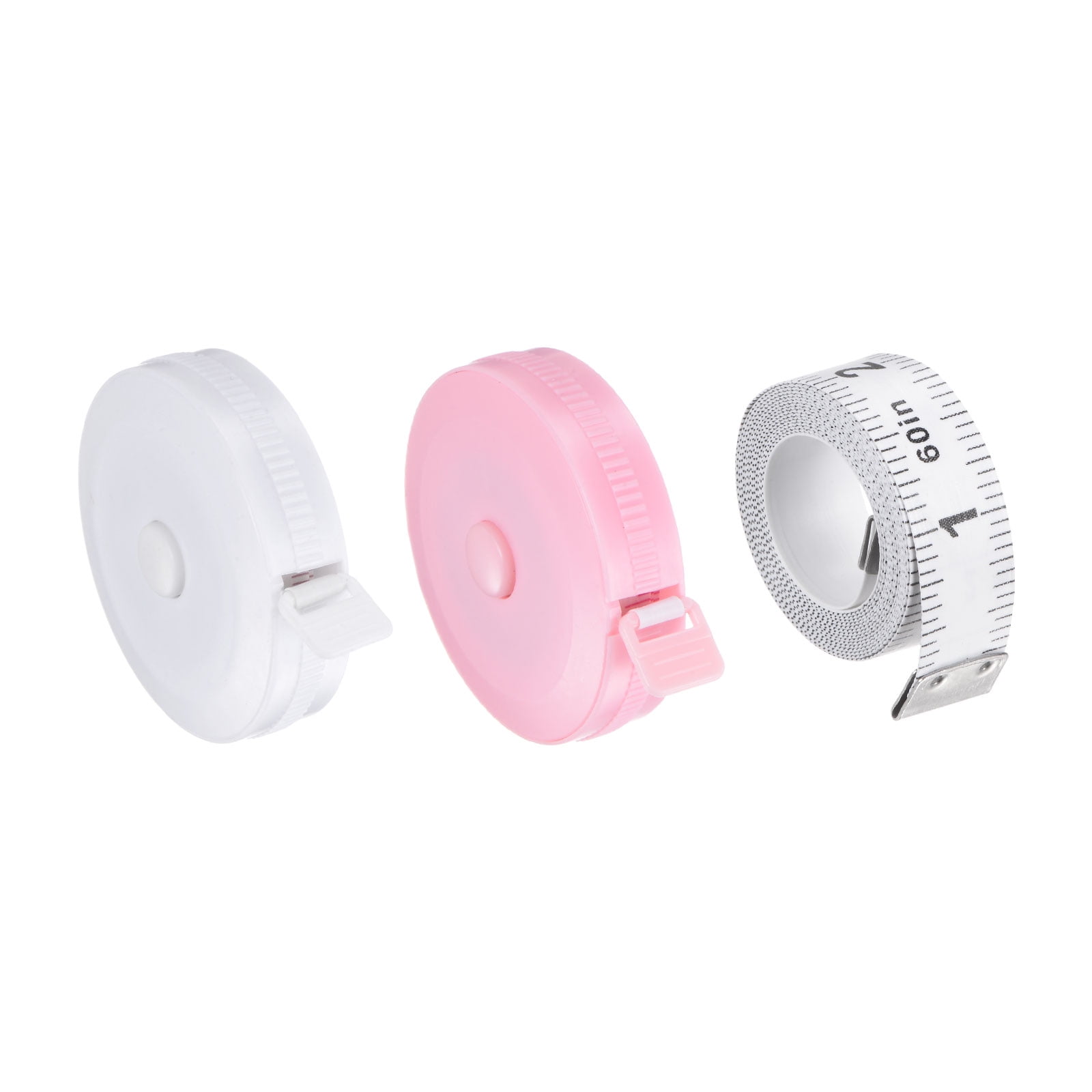 Uxcell 3pcs 150cm Soft Retractable Measuring Tape with 150cm White Soft ...