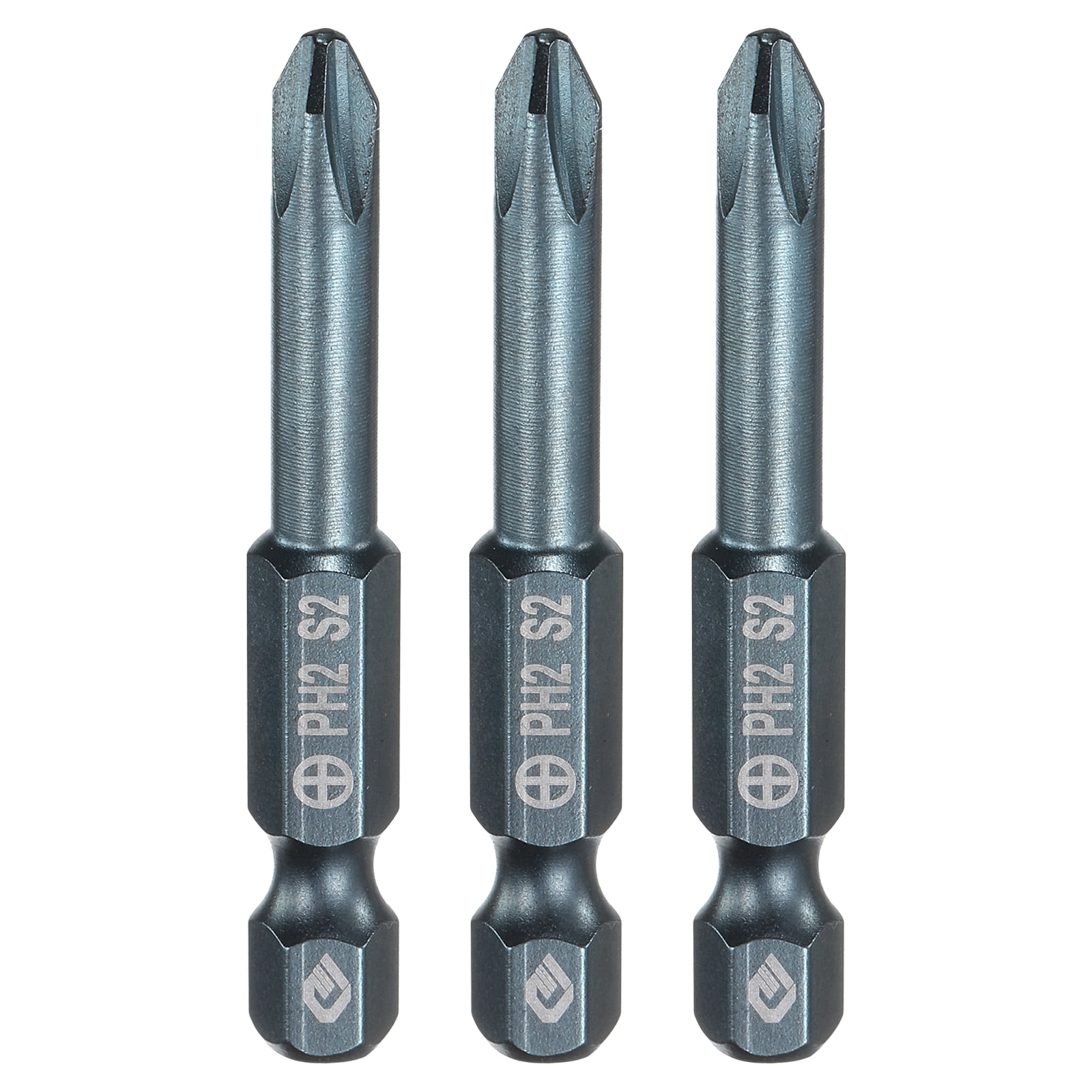 Uxcell 3pcs #2 Phillips Screwdriver Bit PH2 1/4" Hex Shank 2" (50mm ...