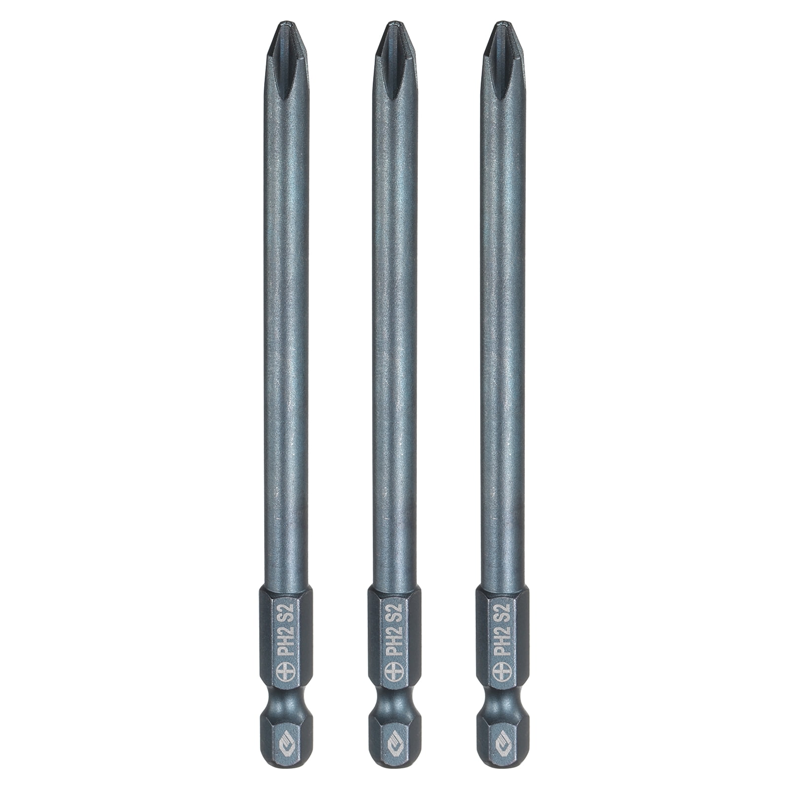 Uxcell 3pcs #2 Phillips Screwdriver Bit PH2 1/4" Hex Shank 4" (100mm ...