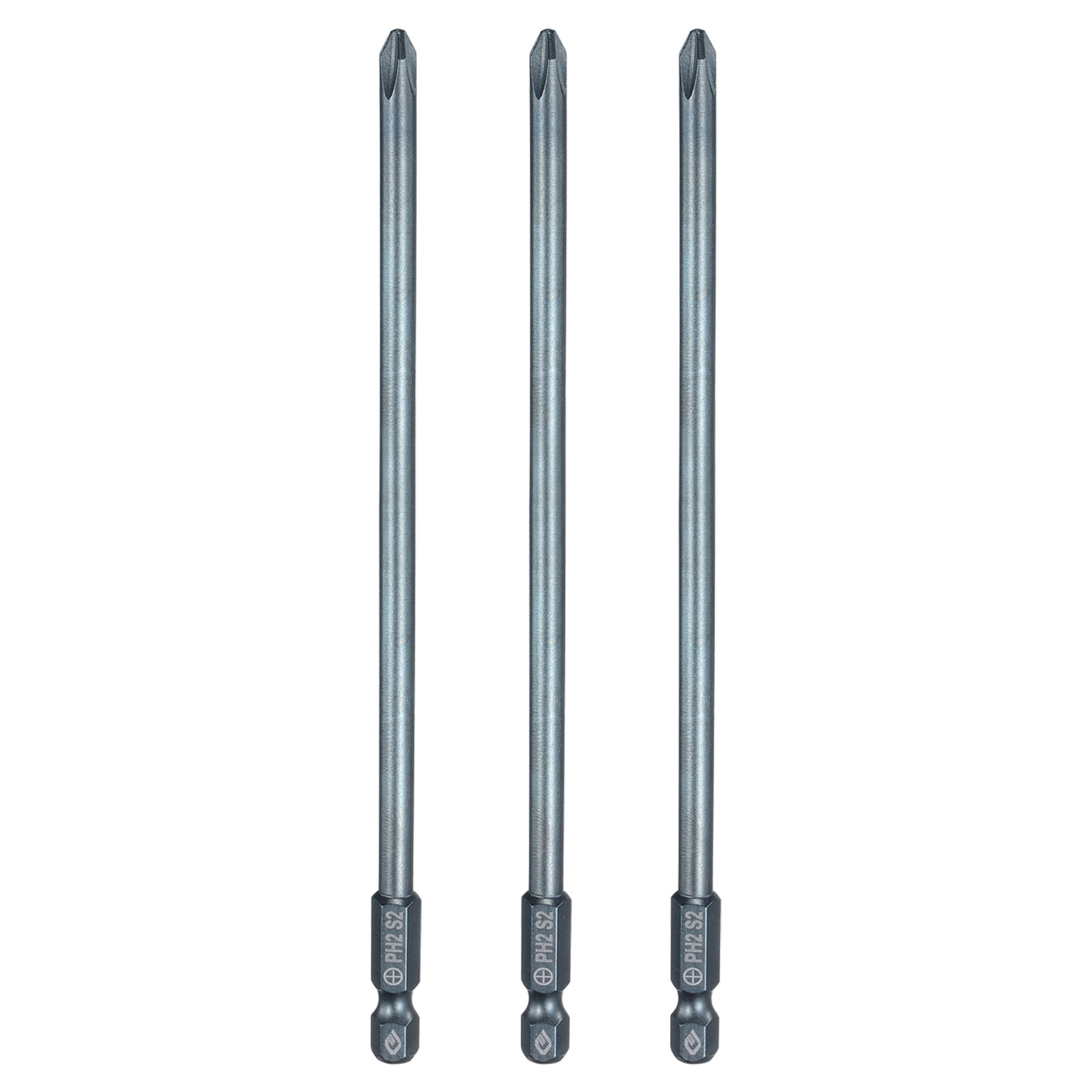 Uxcell 3pcs #2 Phillips Screwdriver Bit PH2 1/4" Hex Shank 6" (150mm ...