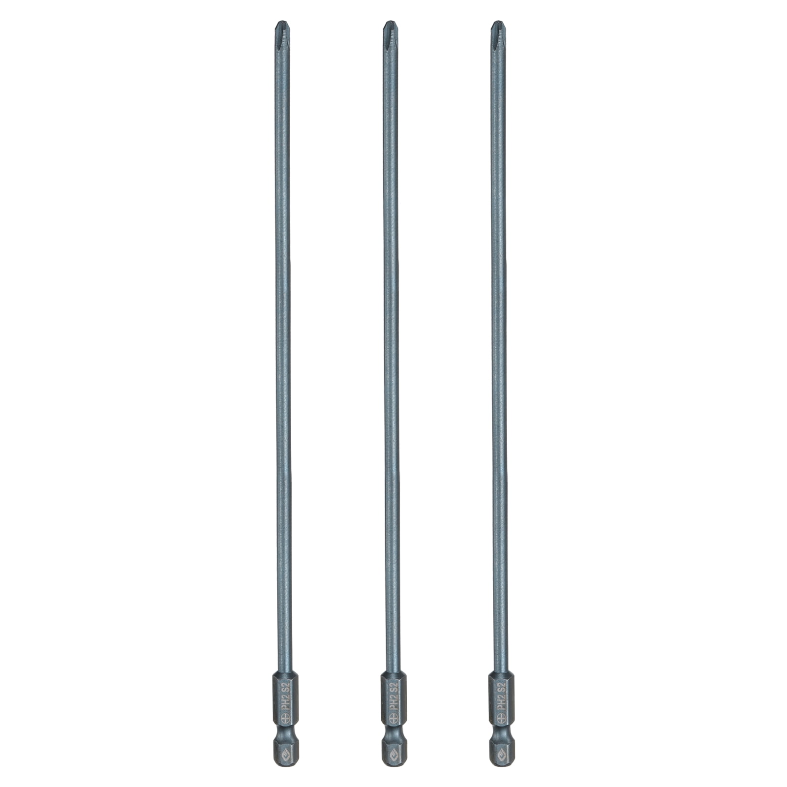 Uxcell 3pcs #2 Phillips Screwdriver Bit PH2 1/4" Hex Shank 8" (200mm ...