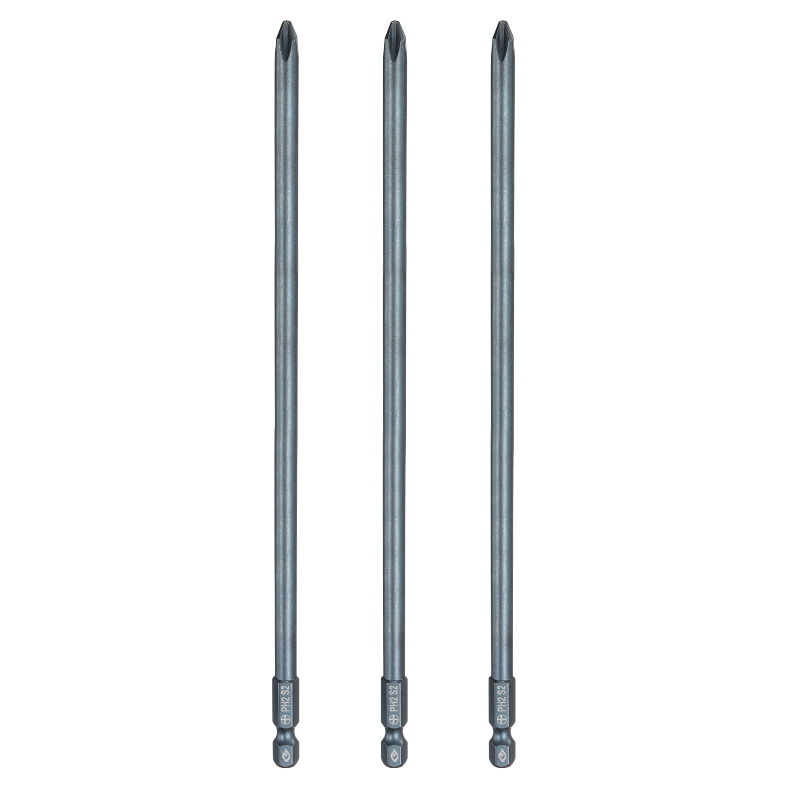 Uxcell 3pcs #2 Phillips Screwdriver Bit PH2 1/4" Hex Shank 8" (200mm ...