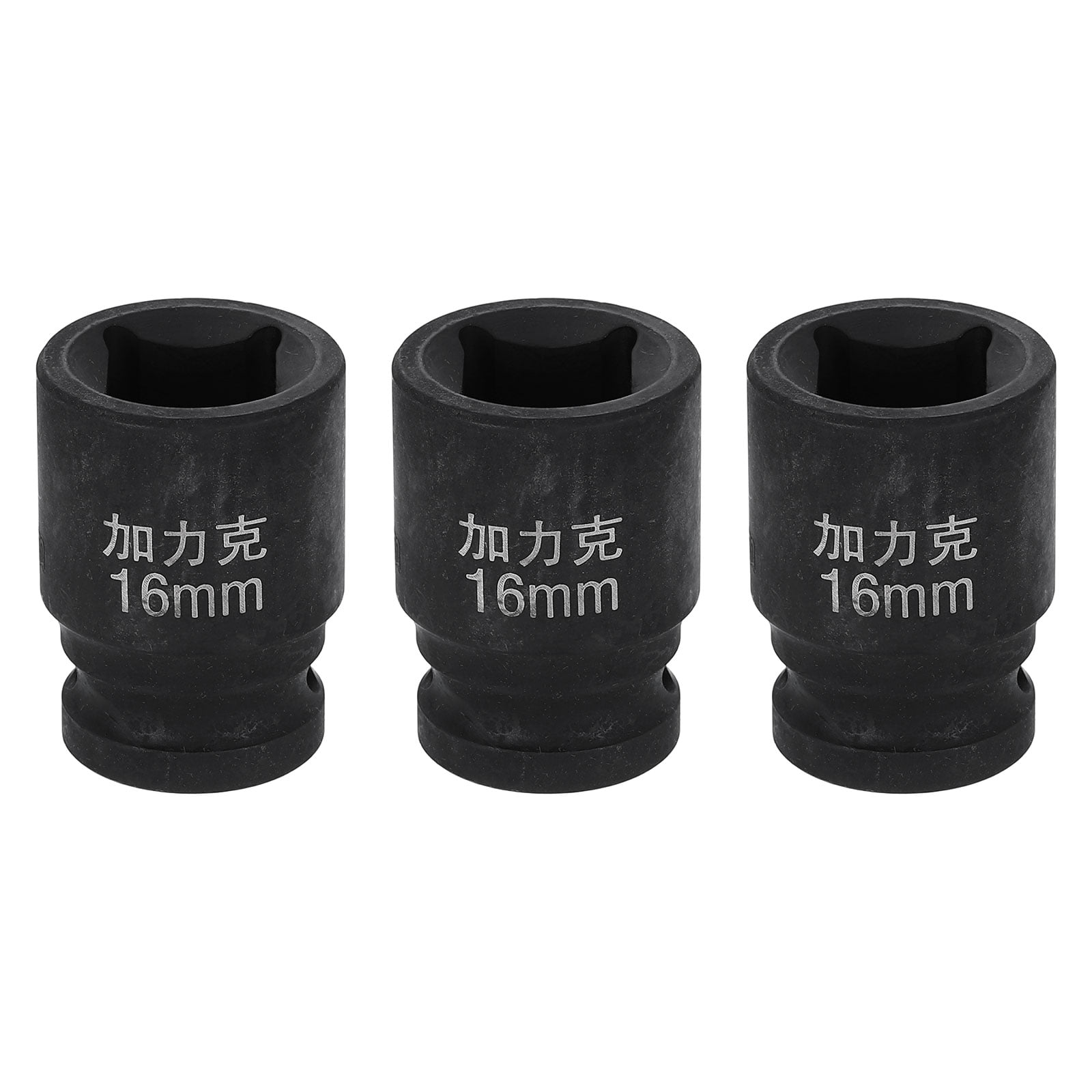 Uxcell 3pcs 4 Point Square Socket 1/2" Drive 16mm Metric CR-V Impact ...