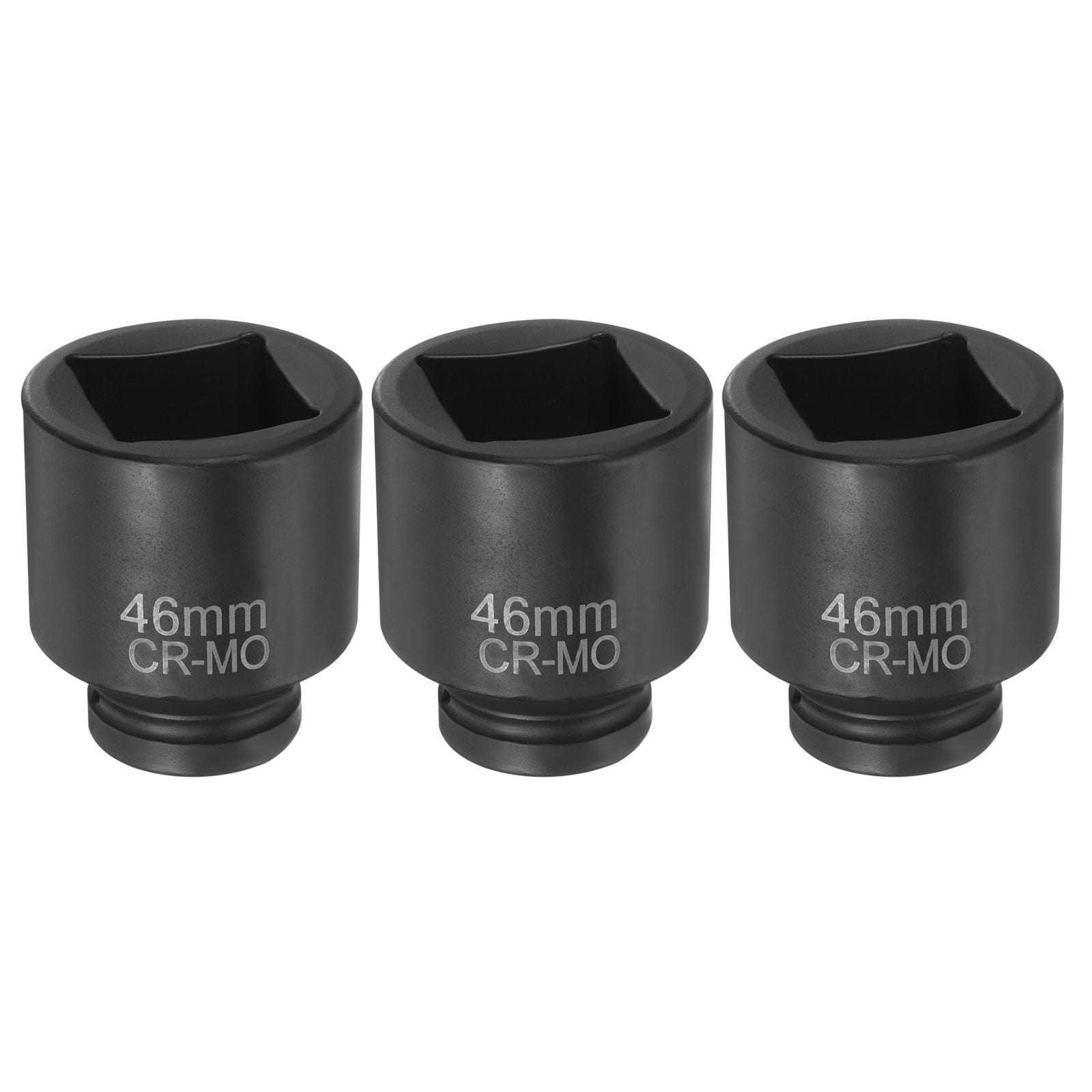 Uxcell 3pcs 4 Point Square Socket 1" Drive 46mm Metric CR-MO Impact ...