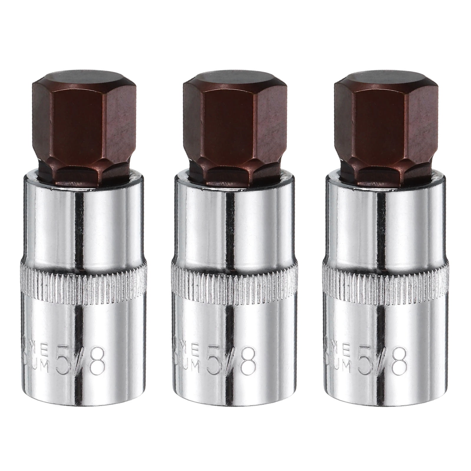 Uxcell 3pcs 5/8" Hex Bit Socket 1/2" Square Drive SAE Extension Impact ...