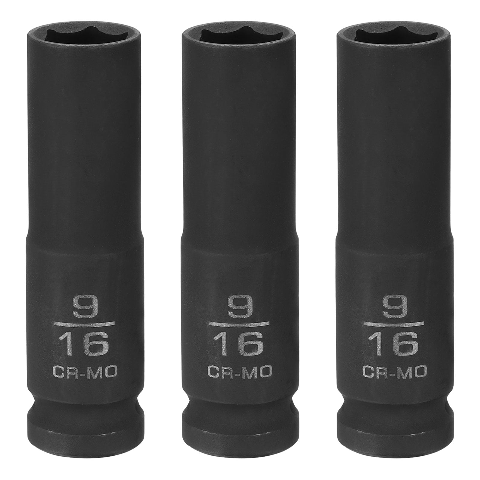 Uxcell 3pcs 6 Point Shallow Impact Socket 9/16" Socket 1/2" Square ...
