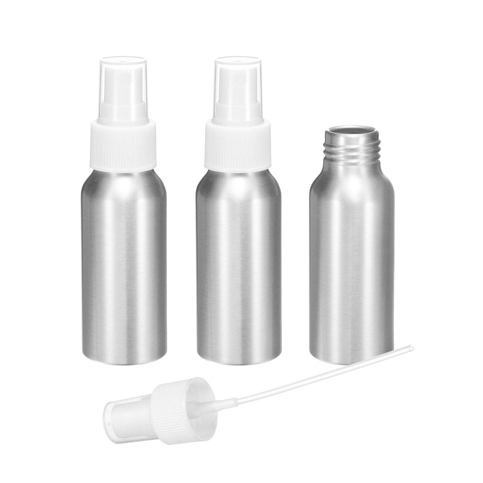 Uxcell 3pcs Aluminum Fine Mist Spray Bottles 60ml/2.03oz Metal Small ...