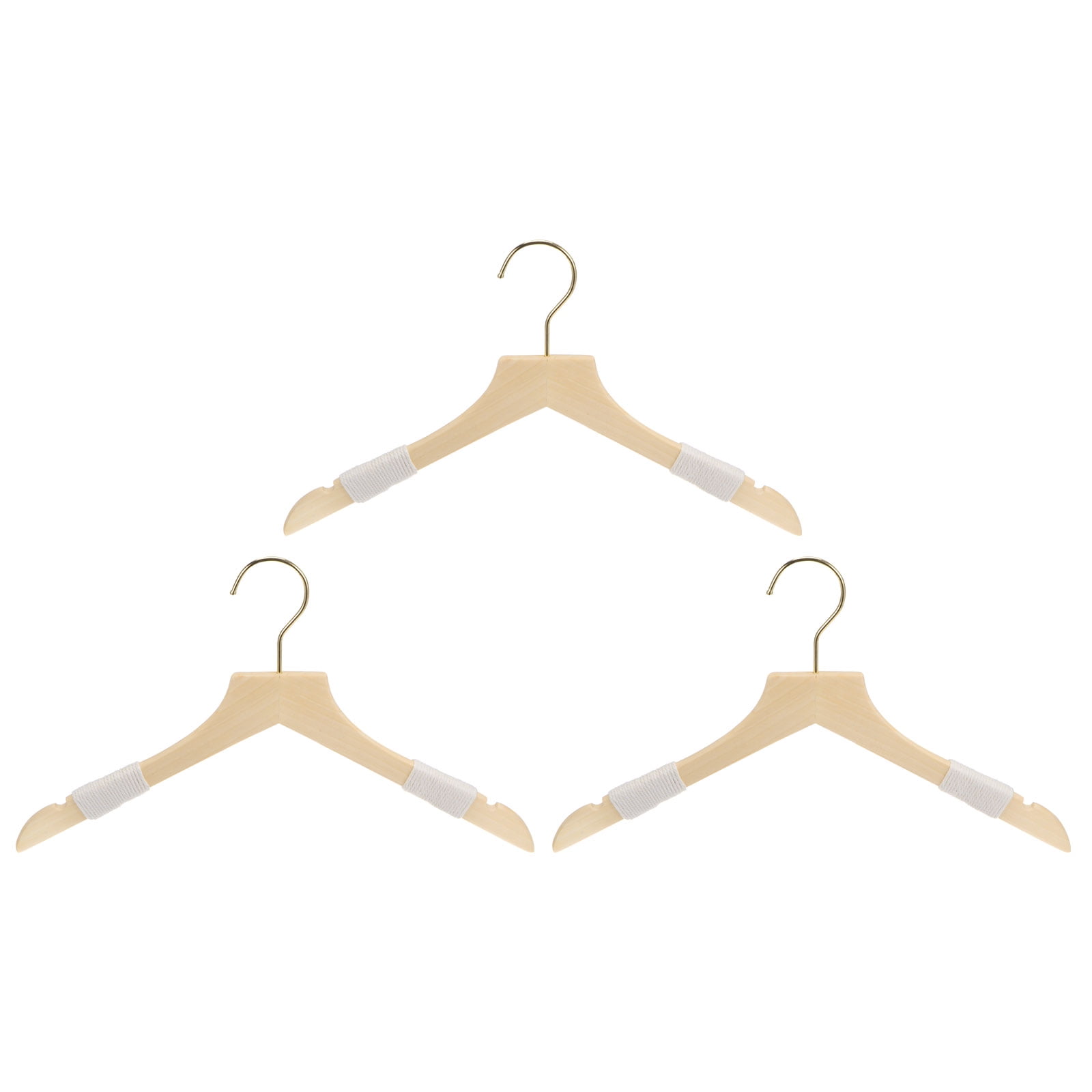 Uxcell 3pcs B24 Wooden Suit Hangers 380mm Length Flat Head Non-Slip ...