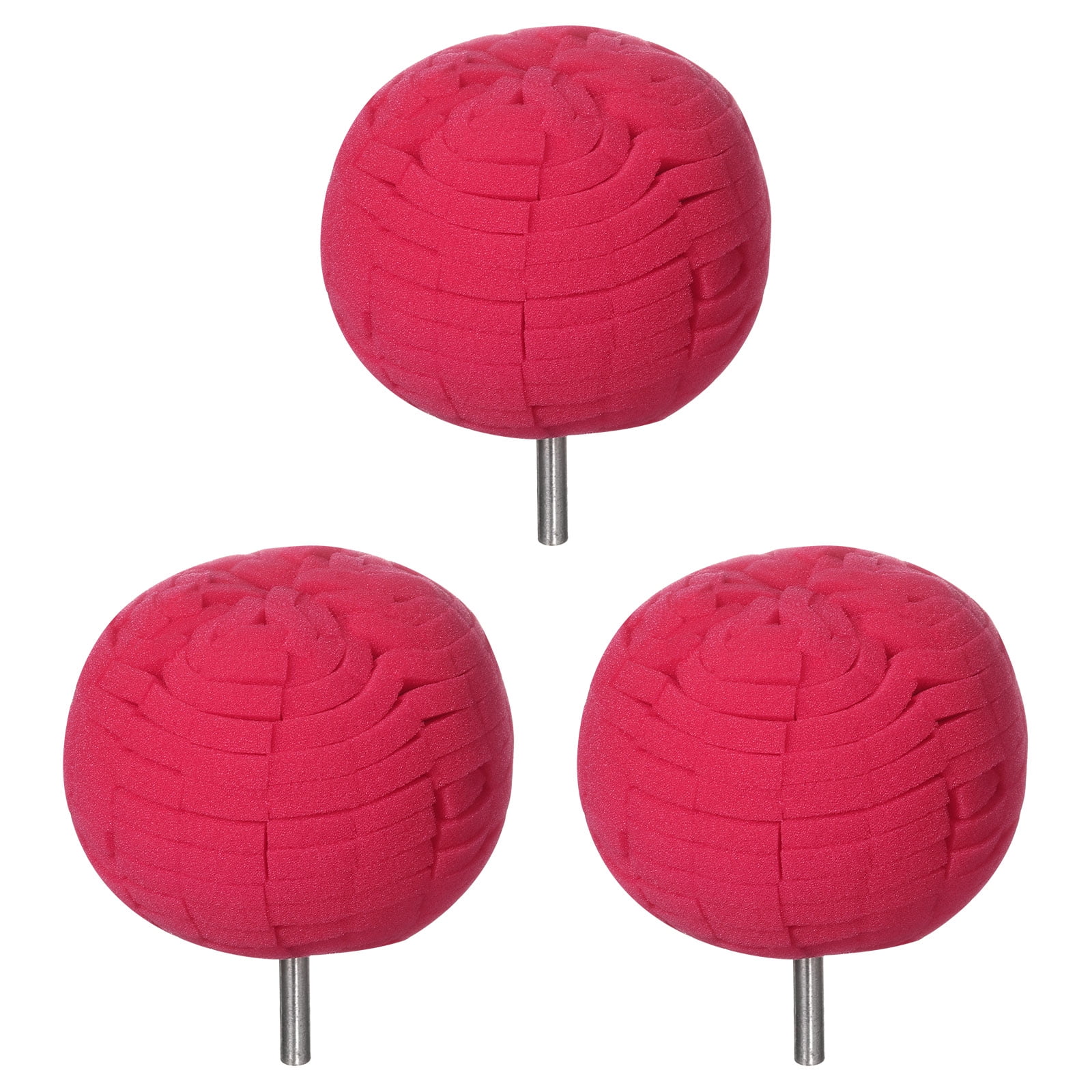Uxcell 3pcs Ball Buffing Polishing Pads 3 Inch Fine Cut Sponge Car ...