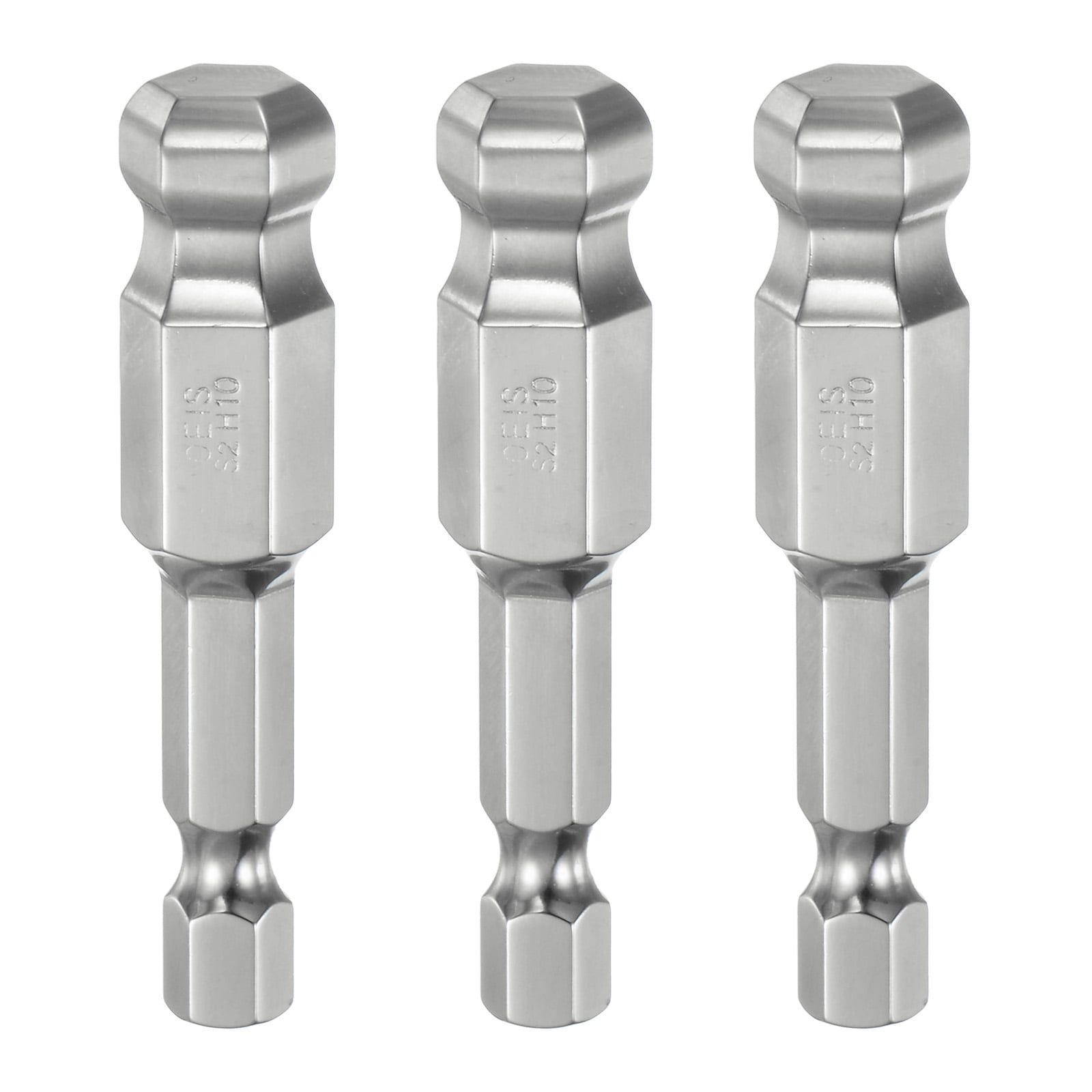 Uxcell 3pcs Ball End Hex Screwdriver Bit 10mm Size 1/4