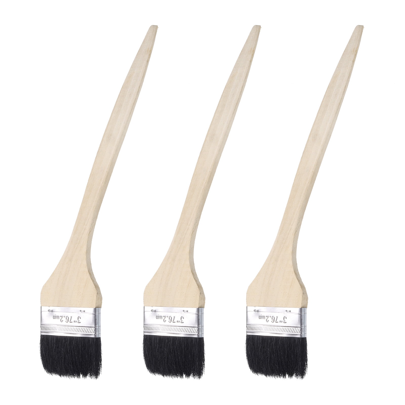 Uxcell 3pcs Bent Radiator Paint Brush 3" Width Curved Paint Soft ...