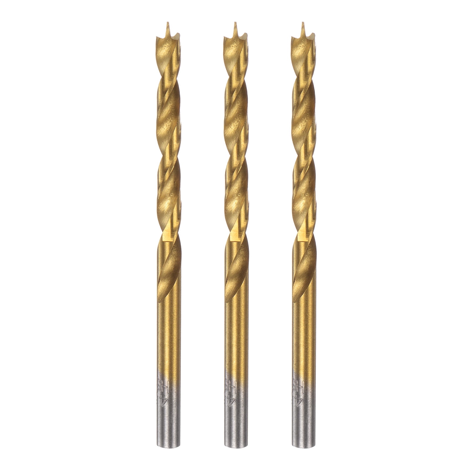 Uxcell 3pcs Brad Point Drill Bit 4.5mm(11/64") Dia Straight Round Shank ...