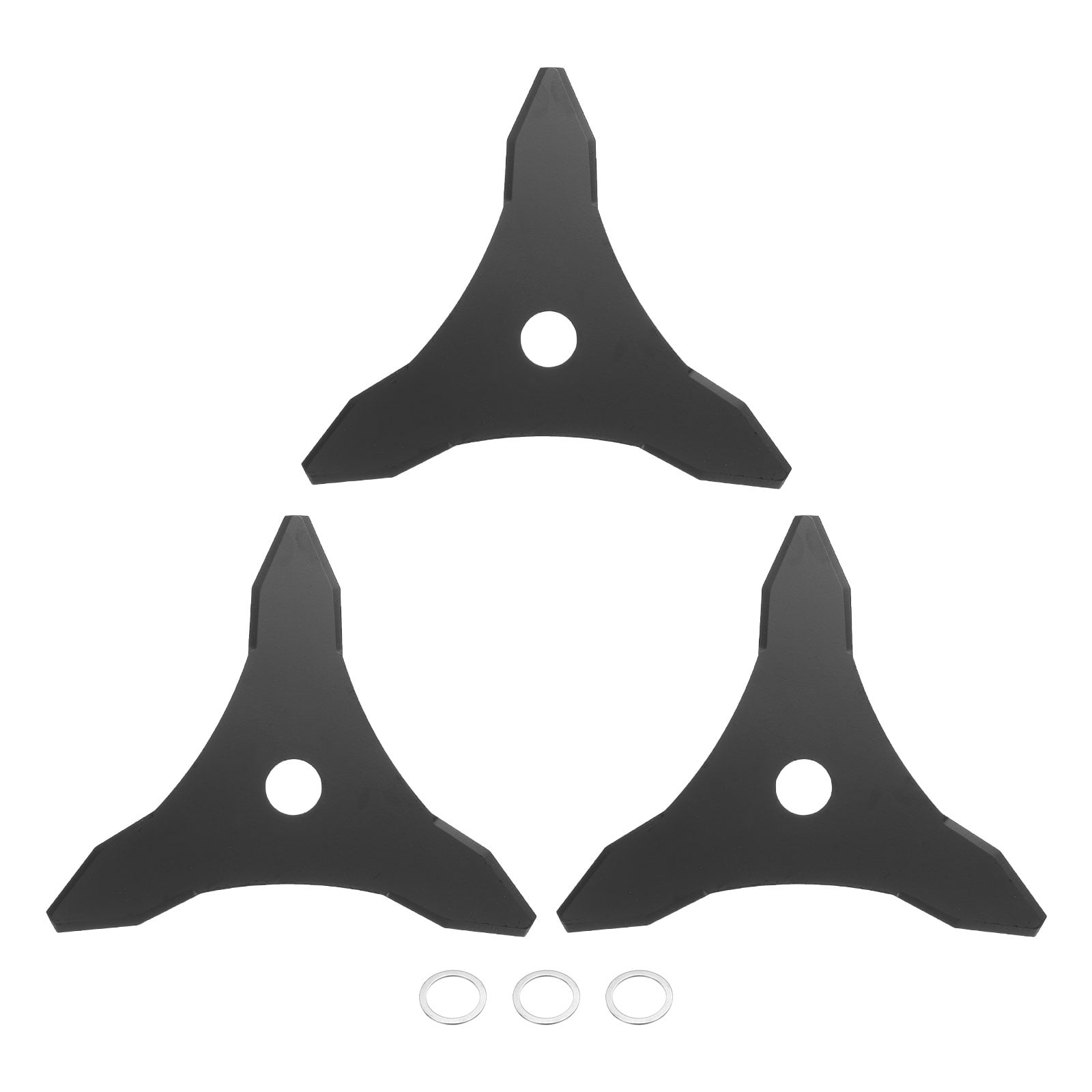 Uxcell 3pcs Brush Cutter Blade 10"x3T Manganese Steel Lawn Mower Blade ...