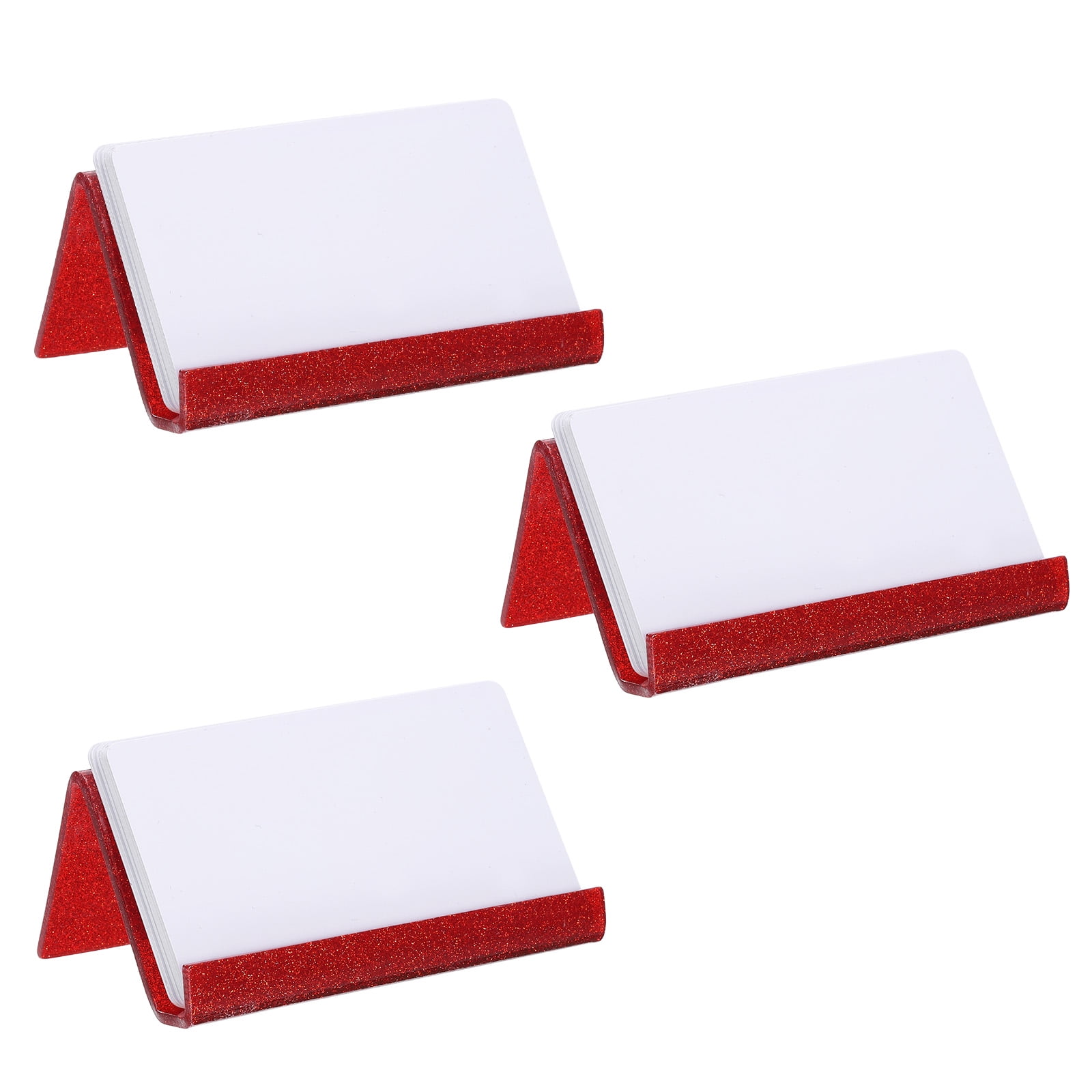 Uxcell 3pcs Business Card Holder for Desk, Acrylic Bling Business Name ...