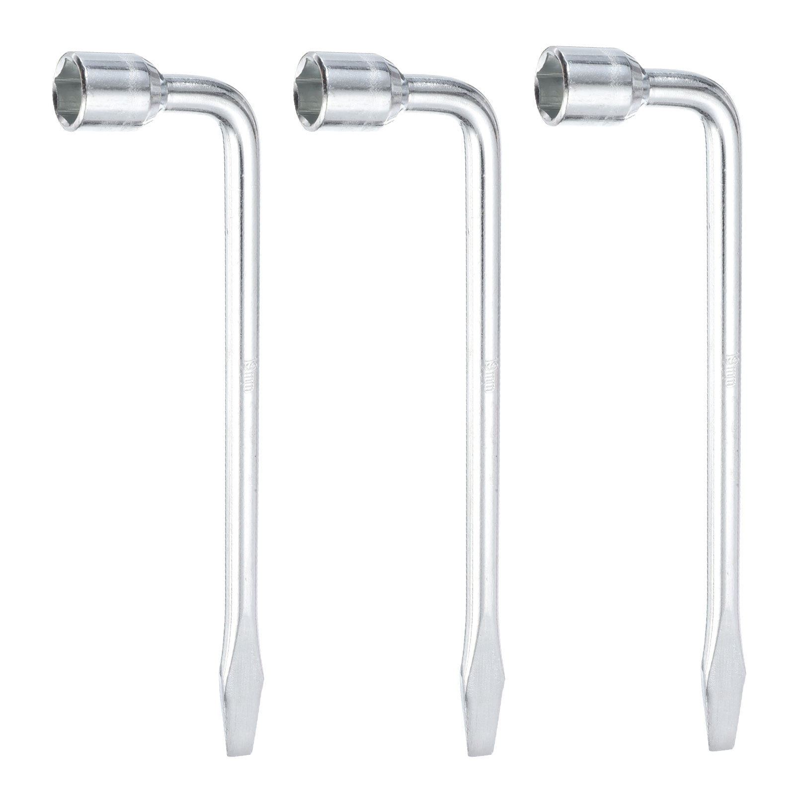 Uxcell 3pcs Car Spare Tire Lug Wrench 19mm CR-V Steel l Type Slotted ...