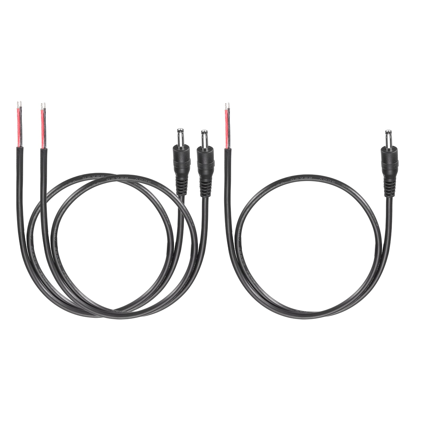 Uxcell 3pcs DC Power Pigtails Cable, 3.5mm x 1.35mm Male Barrel Plug ...