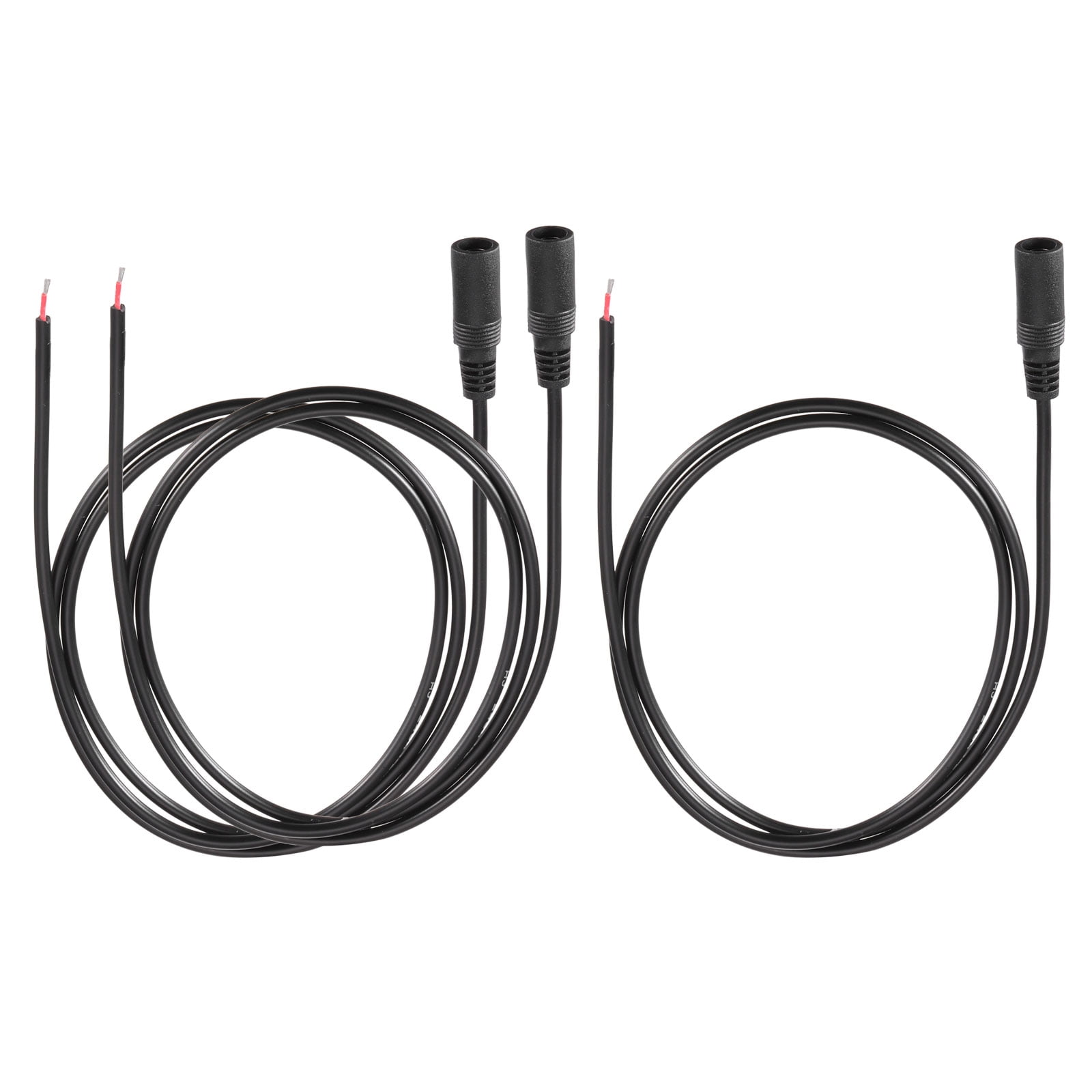 Uxcell 3pcs DC Power Pigtails Cable, 5.5 x 2.1mm Female Barrel Plug ...