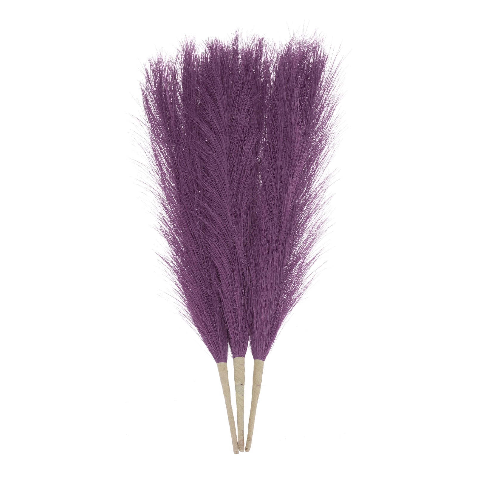 Uxcell 3pcs Dried Faux Pampas Grass 17 Inch Artificial Fake Fluffy ...