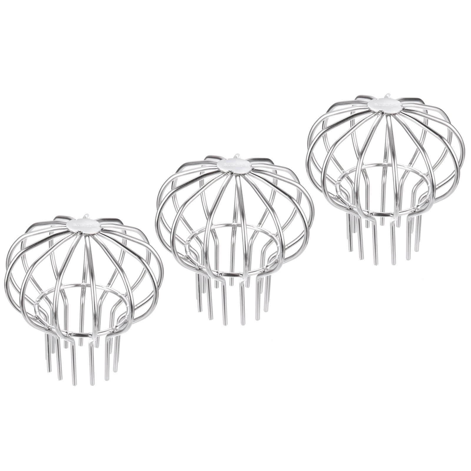 Uxcell 3pcs Gutter Guard, 304 Stainless Steel Round Roof Anti-Blocking ...