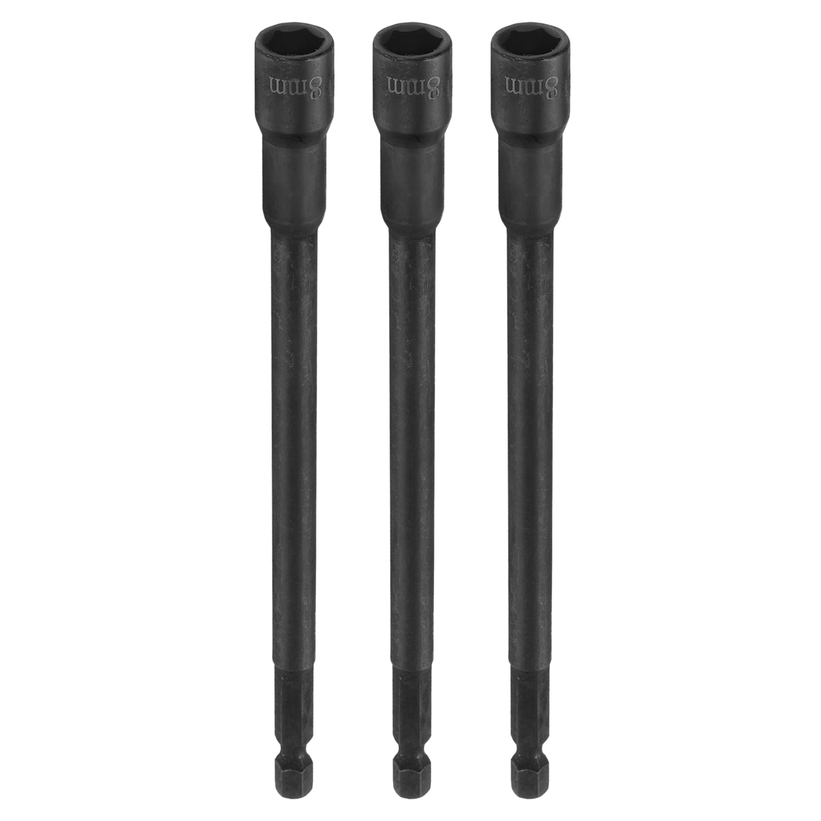 Uxcell 3pcs Hex Nut Driver Drill Bit 8mm Metric 6-Point Socket 1/4" Hex ...