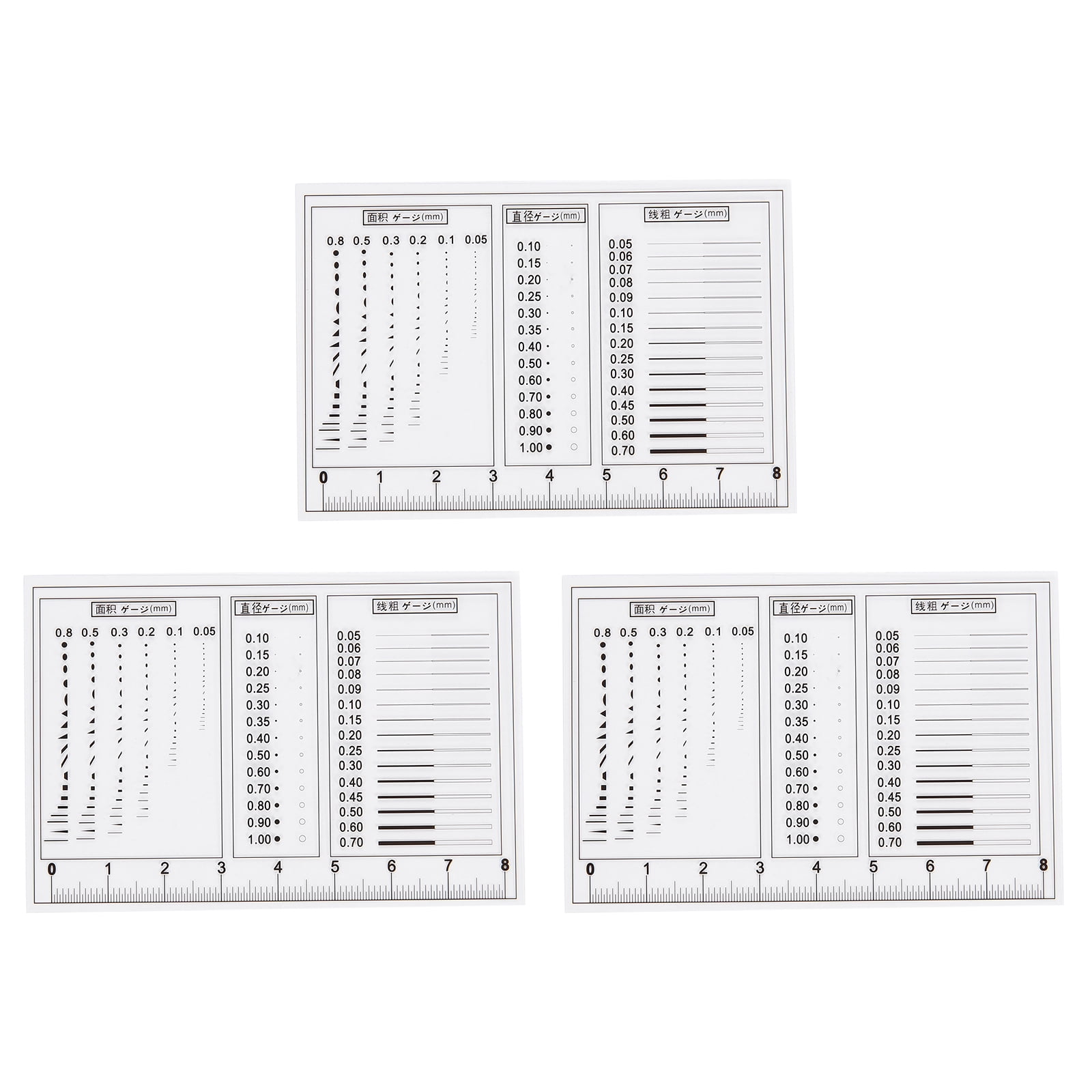 Uxcell 3pcs High Precision SEC Size Estimation Chart 83mm 0.16mm ...