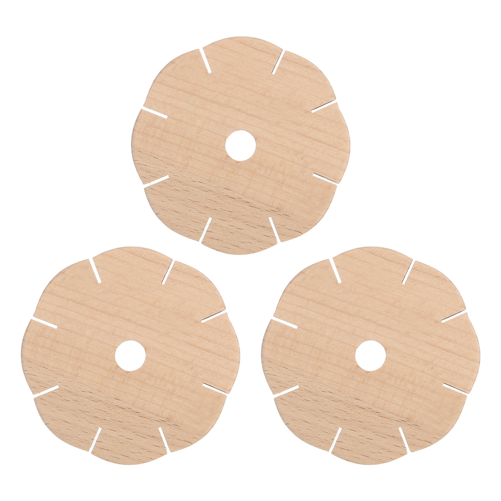 Uxcell 3pcs Kumihimo Disk, 8 Slots Wood Round Braiding Plate Beading ...