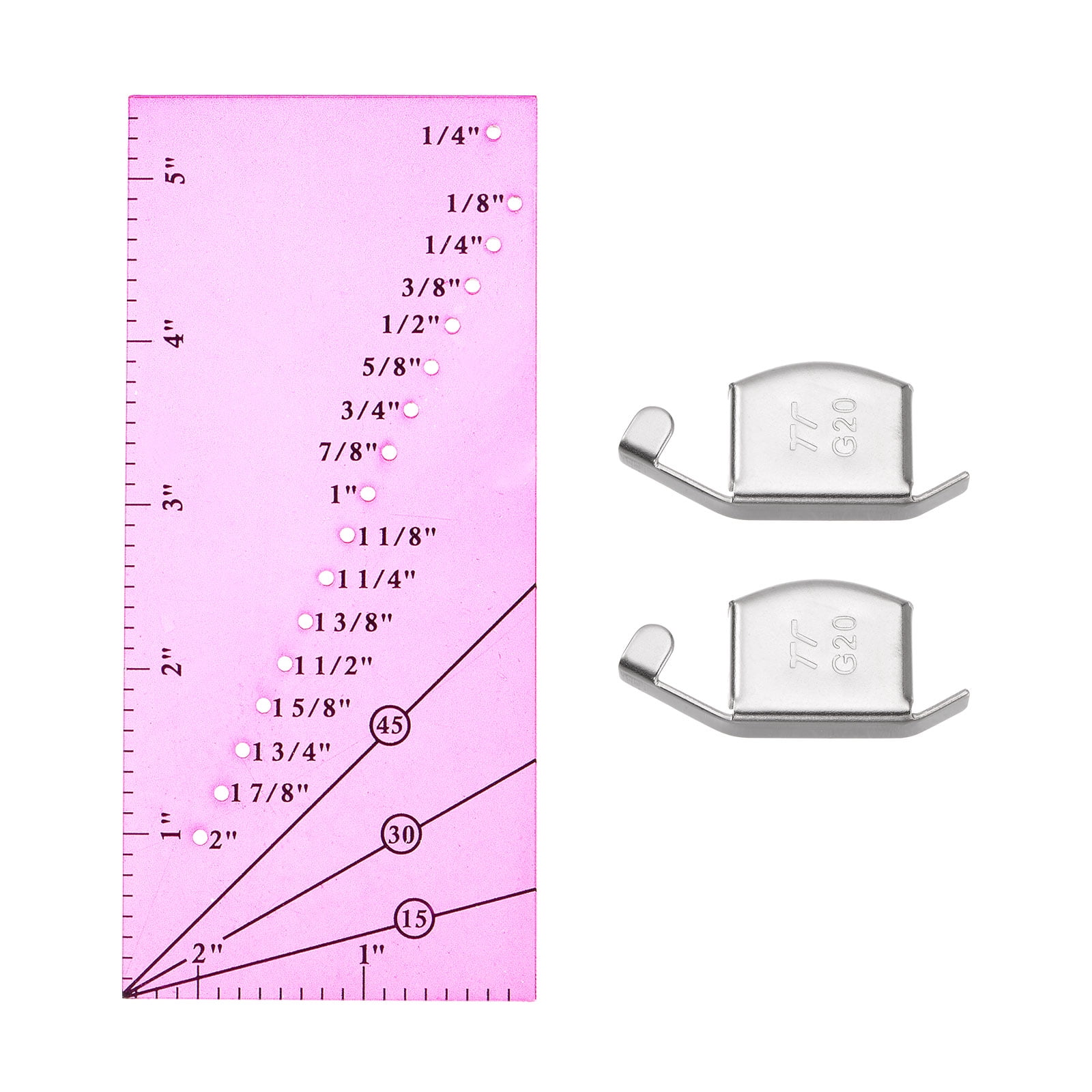 Uxcell 3pcs Magnetic Seam Guides and Seam Guide Ruler with G20 Sewing ...