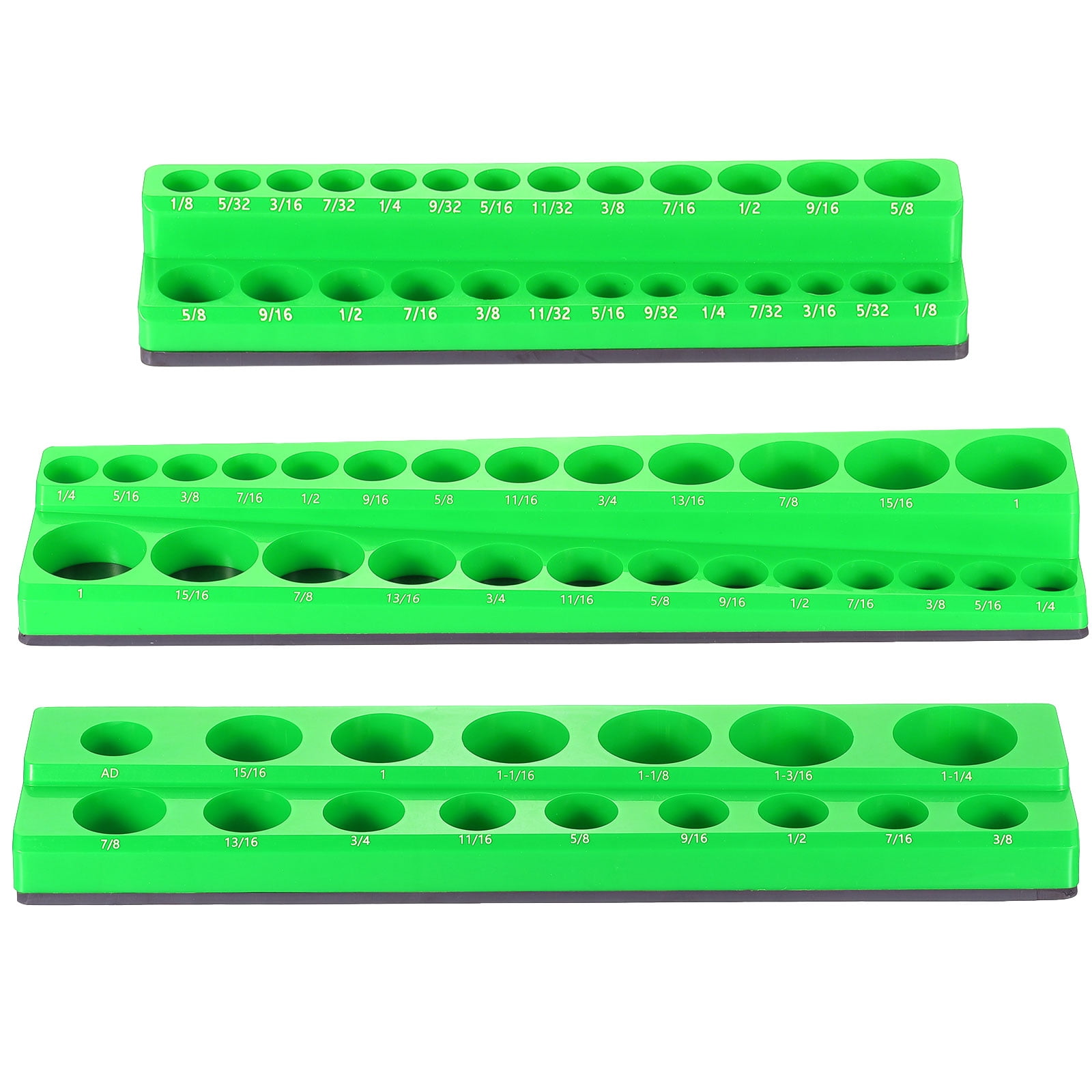 Uxcell 3pcs Magnetic Socket Organizer 1/4