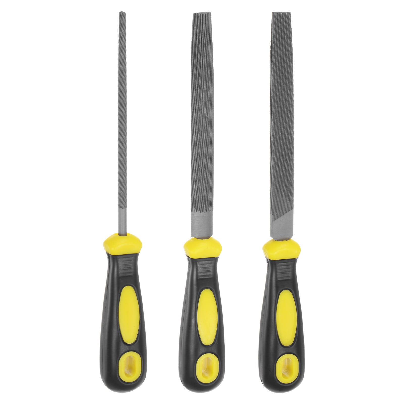 Uxcell 3pcs Metal File Set 6" High Carbon Steel Medium Cut Half Round ...