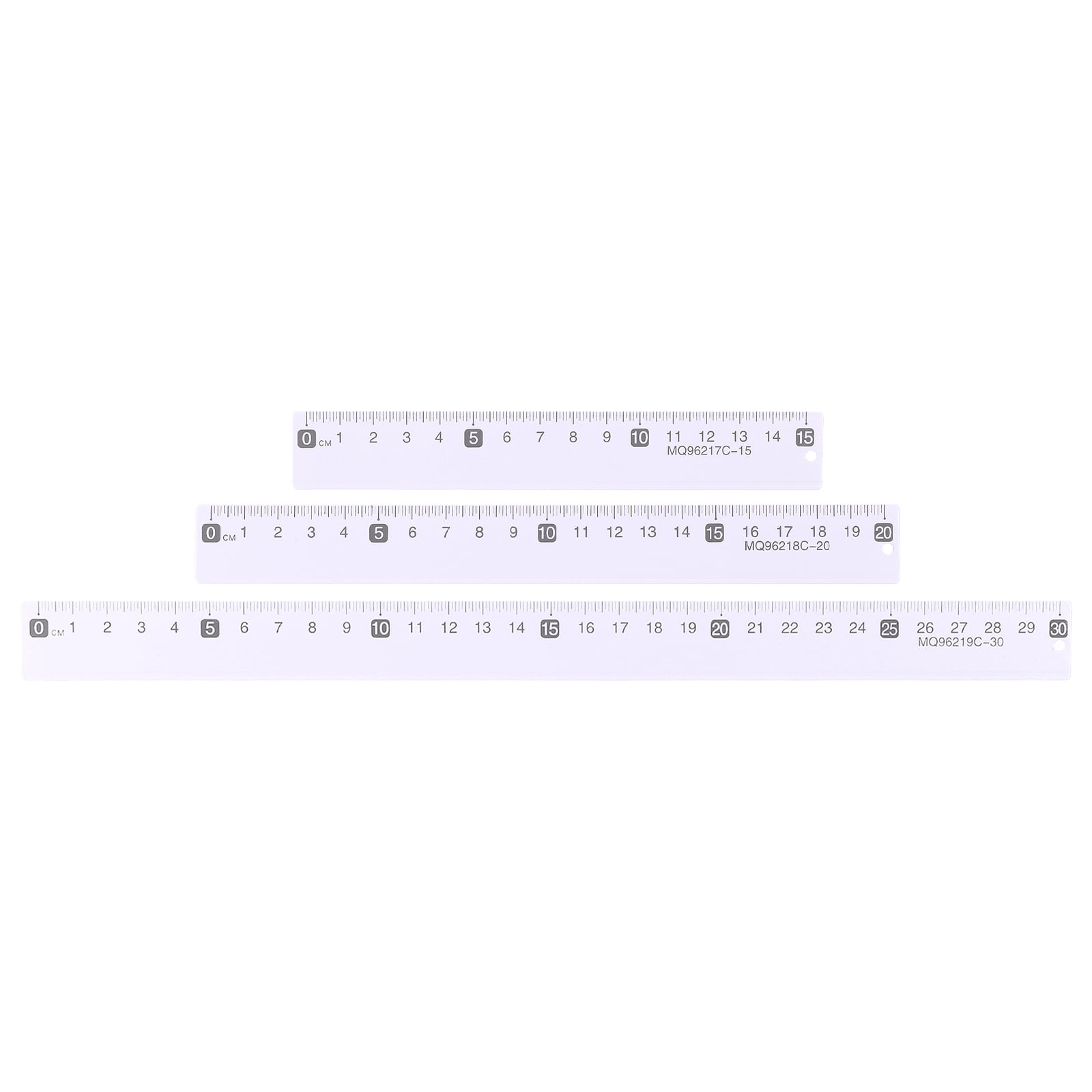Uxcell 3pcs Metal Straight Ruler 6/8/12 Inch(15/20/30cm) Metric ...