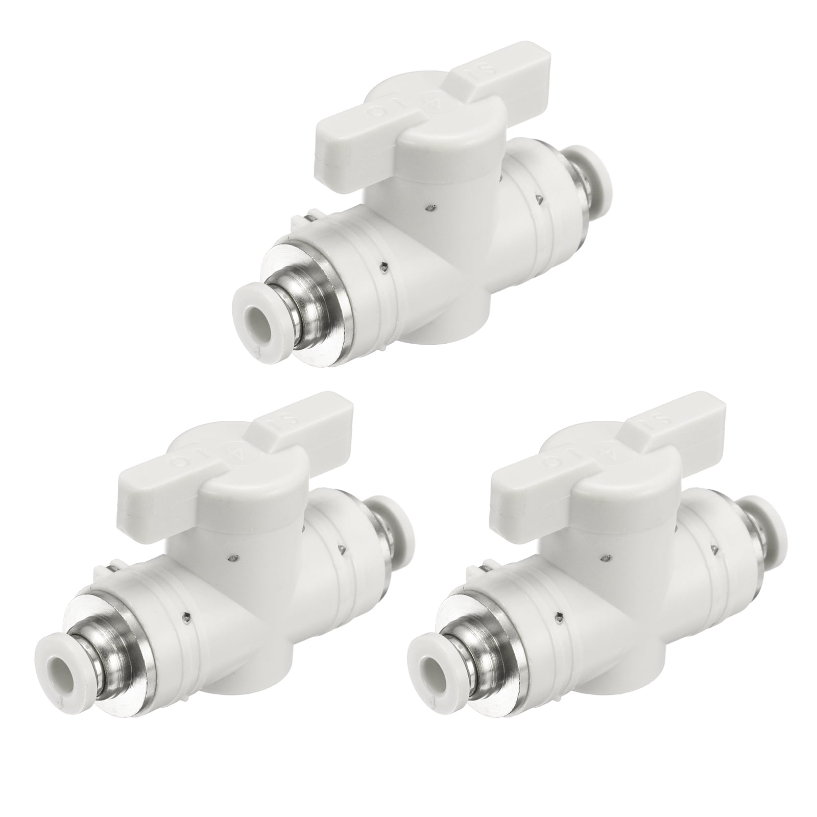 Uxcell 3pcs Pneumatic BUC Push to Connect Fitting Ball Valve 4mm Tube ...