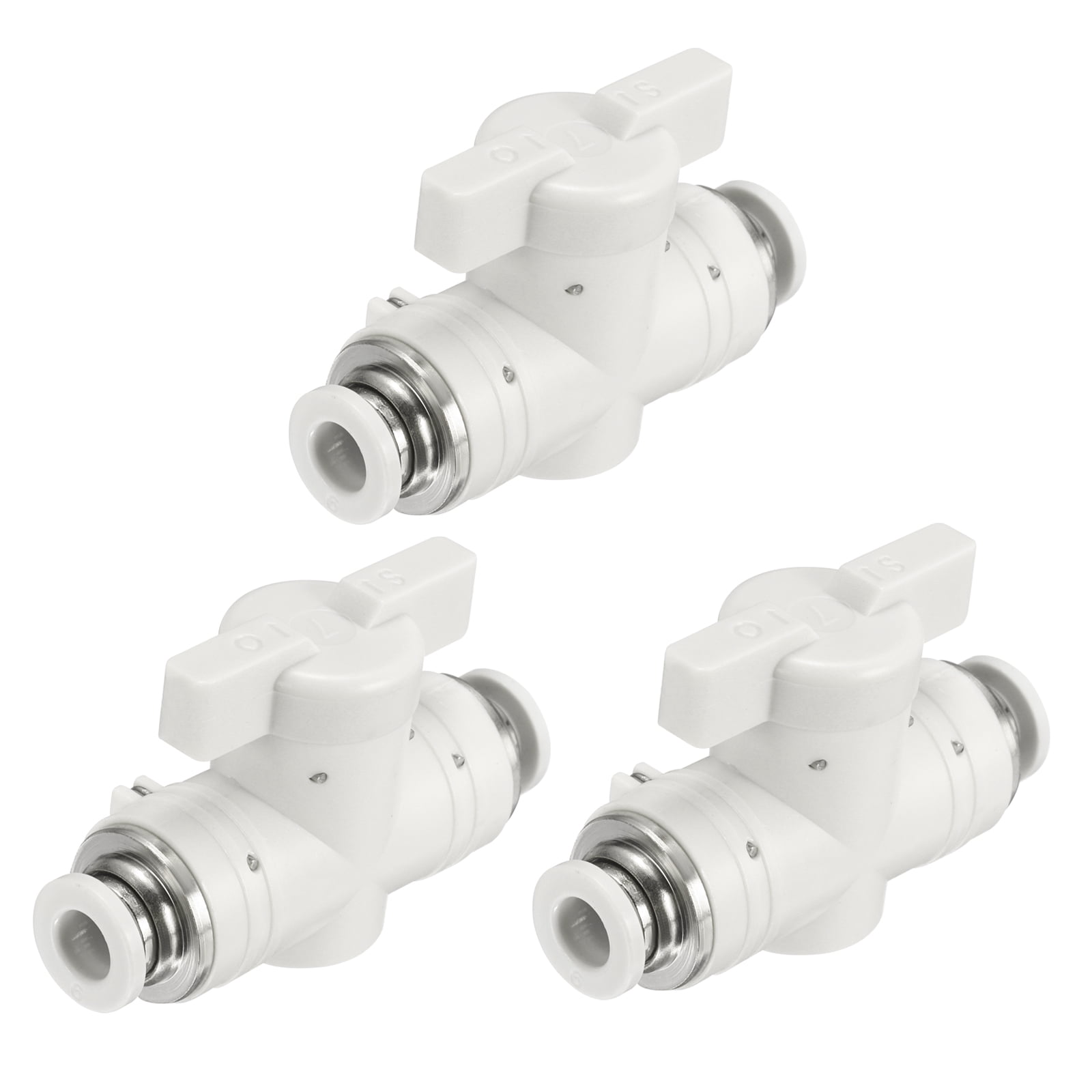 Uxcell 3pcs Pneumatic BUC Push to Connect Fitting Ball Valve 6mm Tube ...