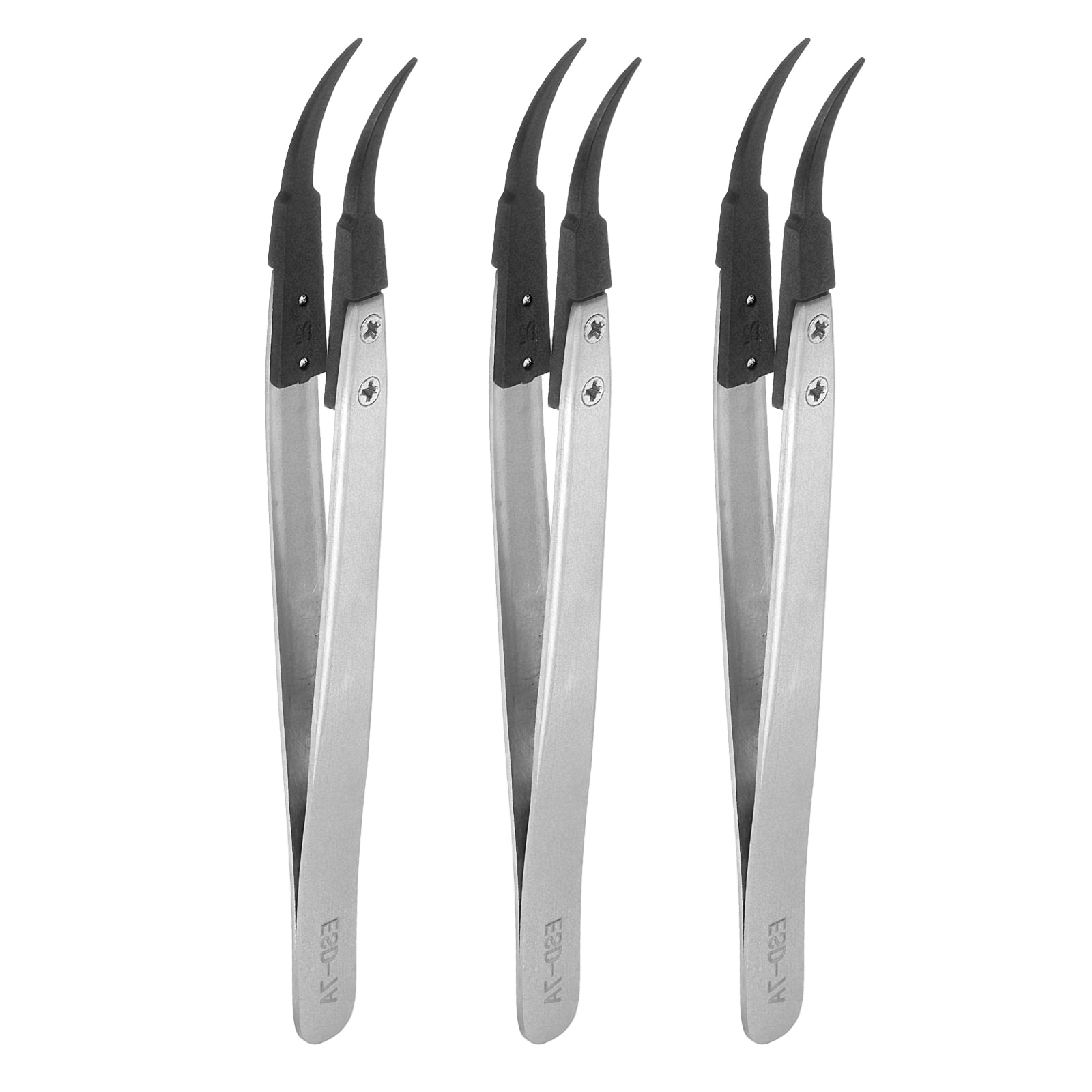 Uxcell 3pcs Precision Ceramic Tweezer 5" Stainless Steel Tweezers Anti ...