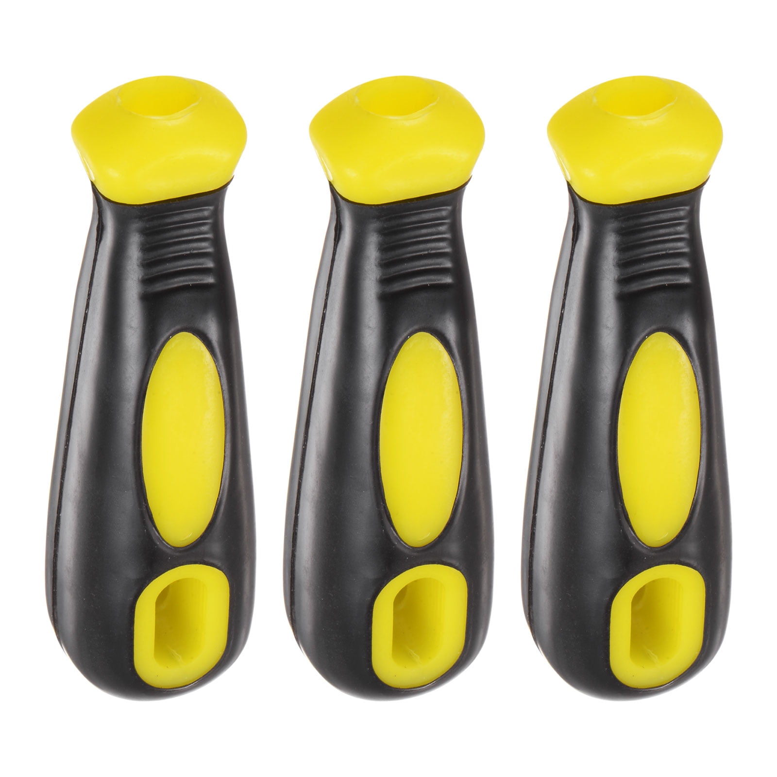 Uxcell 3pcs Rubber File Handle 4.21 Inch Round and Rectangular Hole ...