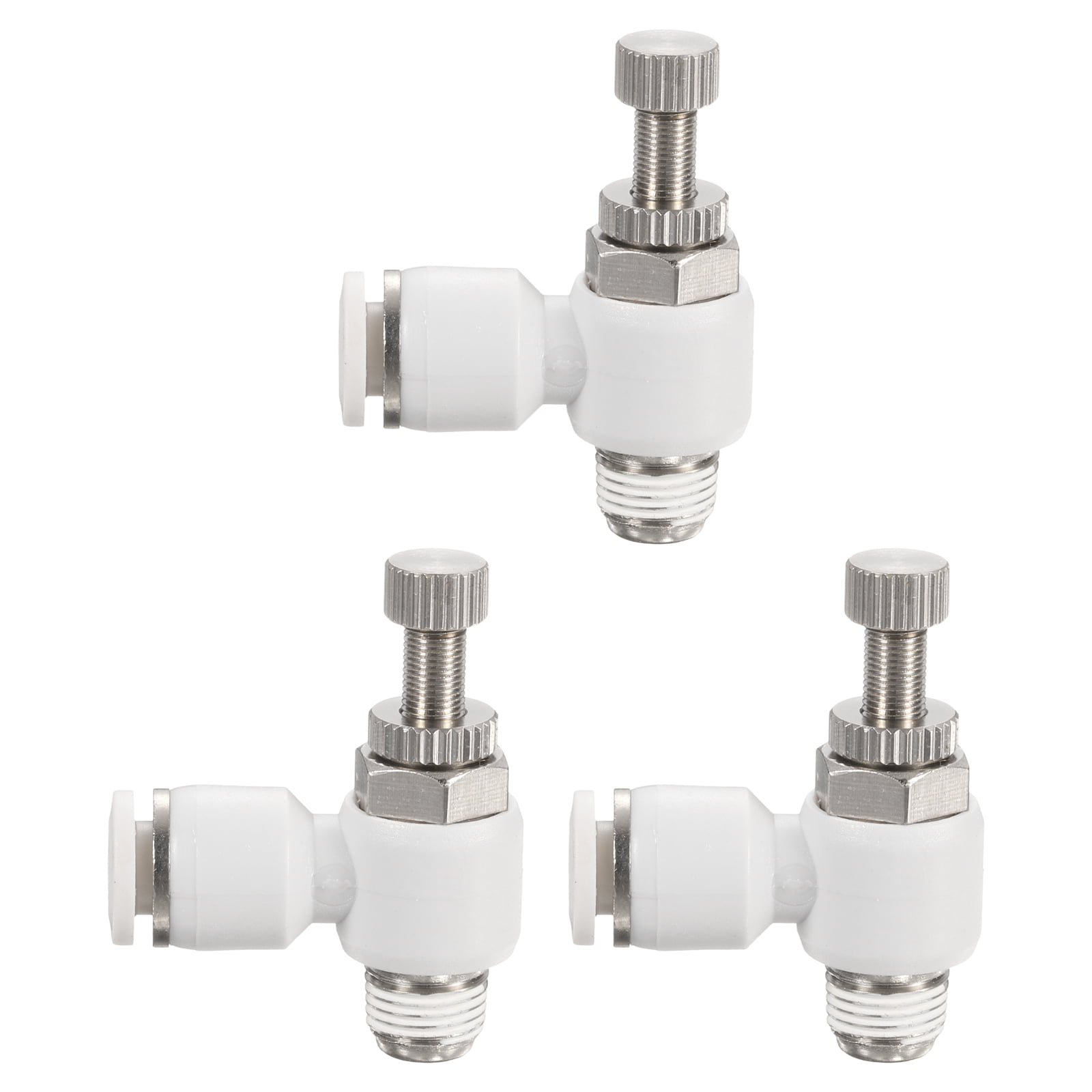 Uxcell 3pcs SL1/4-NPT1/8 Air Flow Control Valve Push to Connect Fitting 1/4 Inch OD 1/8 Inch NPT ...