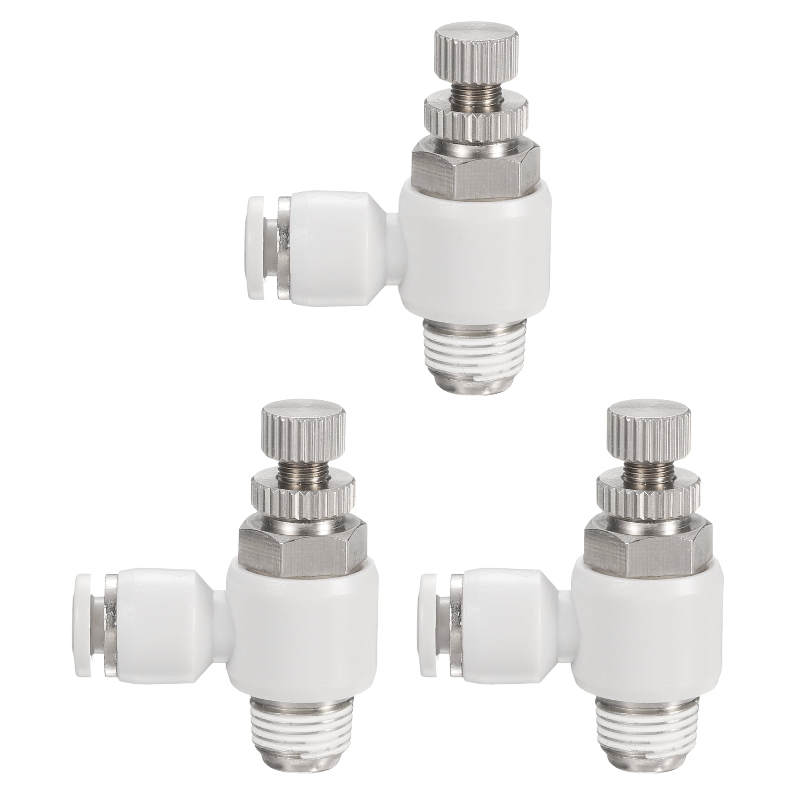 Uxcell 3pcs SL4-NPT1/8 Air Flow Control Valve Push to Connect Fitting 1/4 Inch OD 1/8 Inch NPT ...